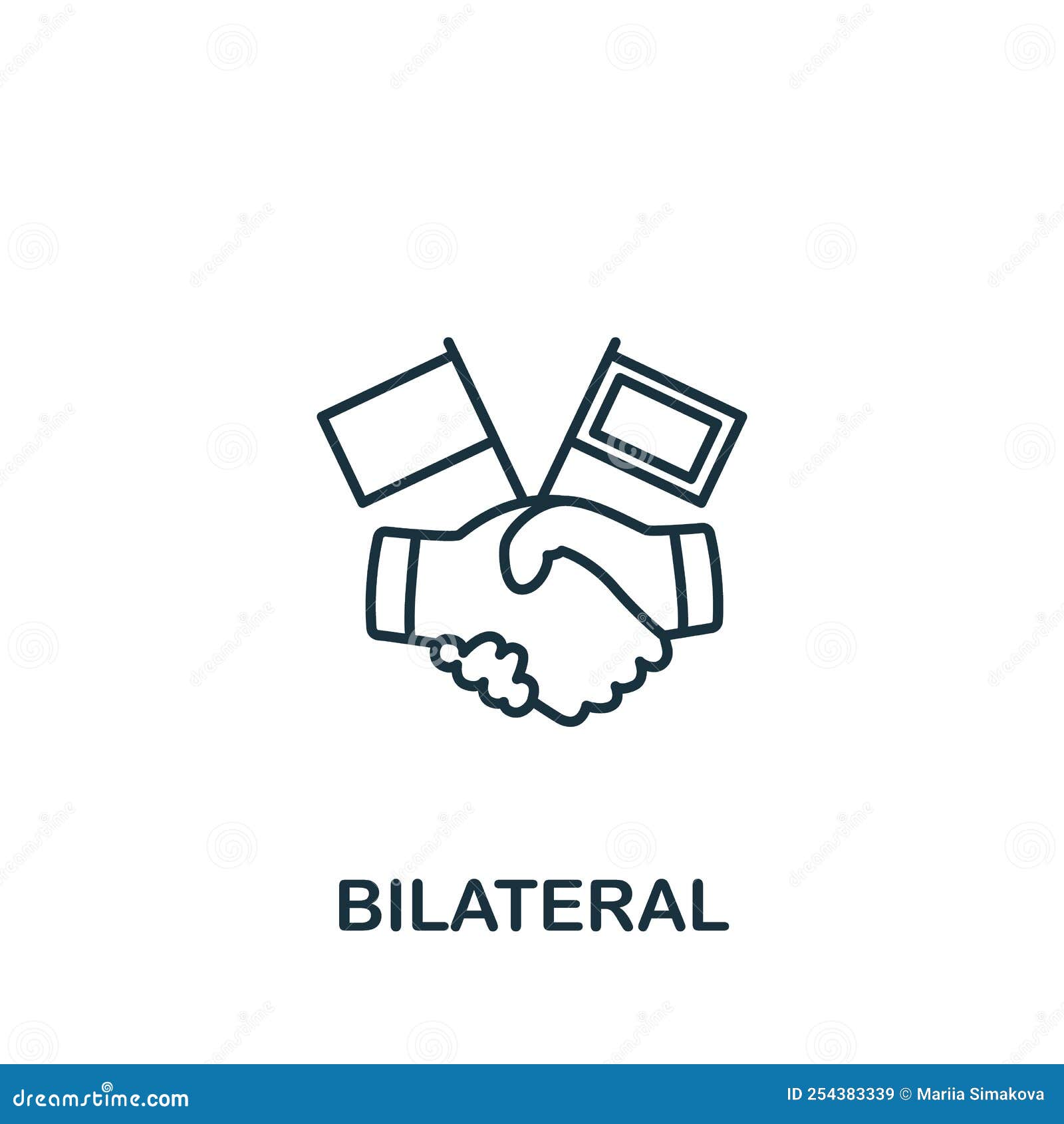 Bilateral Icon. Line Simple Line Shipping Icon for Templates, Web ...