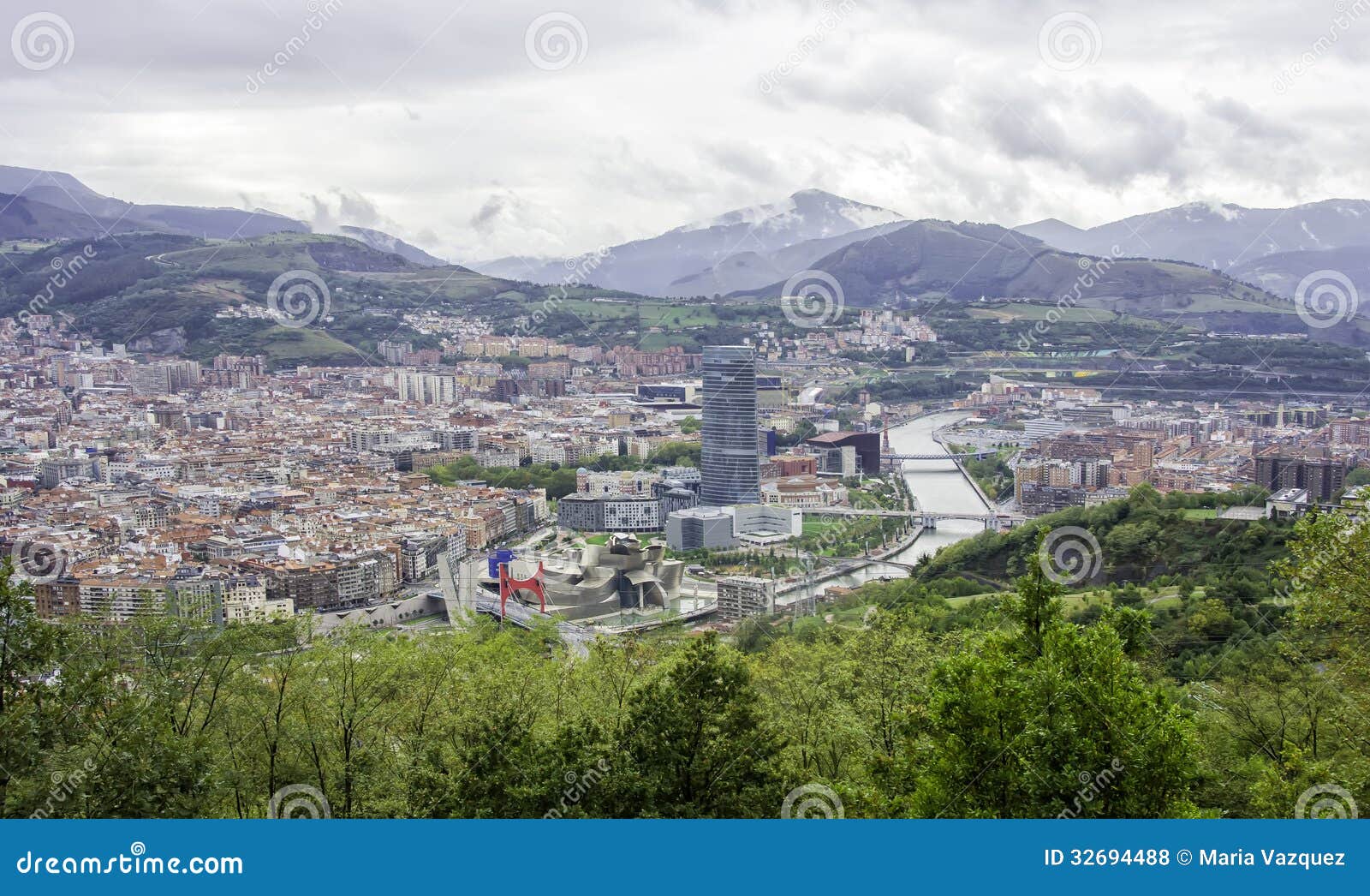 Bilbao landscape stock photo. Image of view, biscay, outdoor - 32694488
