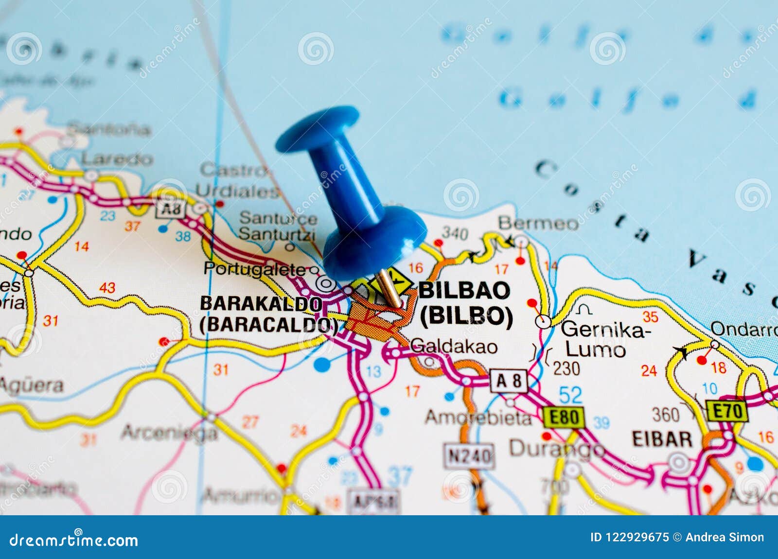 Bilbao On Map Stock Image | CartoonDealer.com #122929675