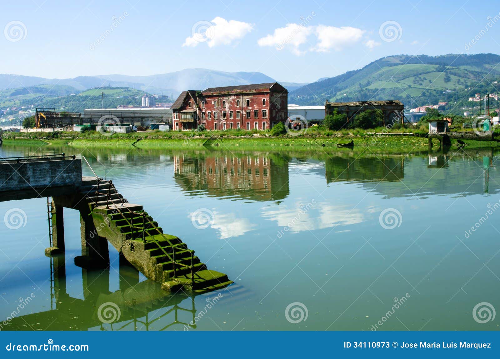 Bilbao river stock image. Image of reflection, bilbao - 34110973