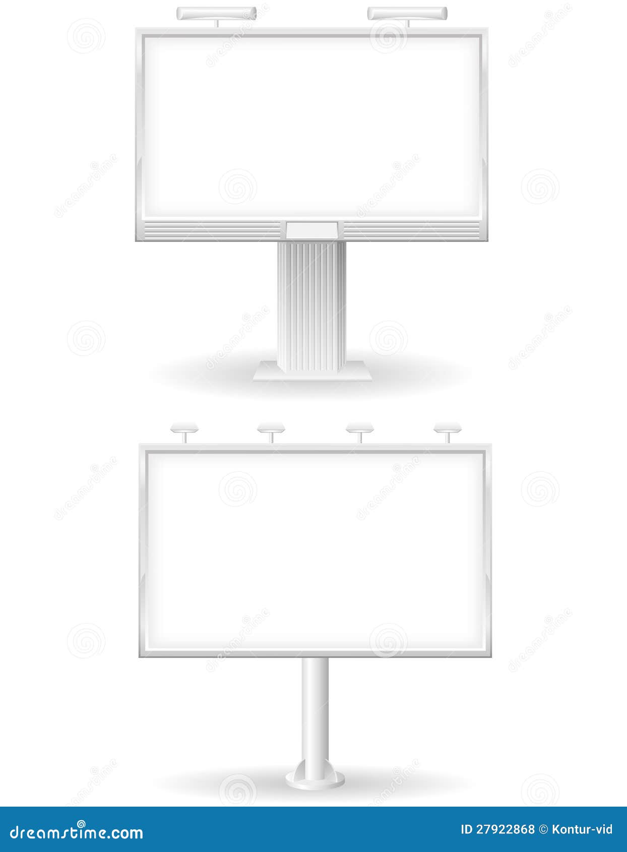 Bilboard in Bianco Per La Pubblicità E Gli Annunci Illustrazione ...