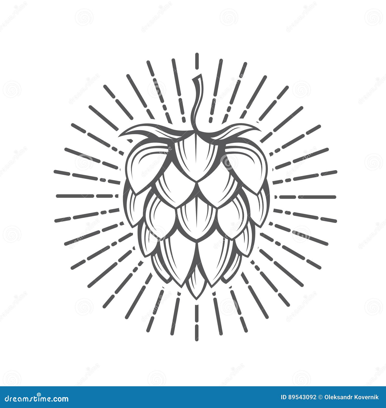 Bild von Hopfen vektor abbildung. Illustration von bild - 89543092
