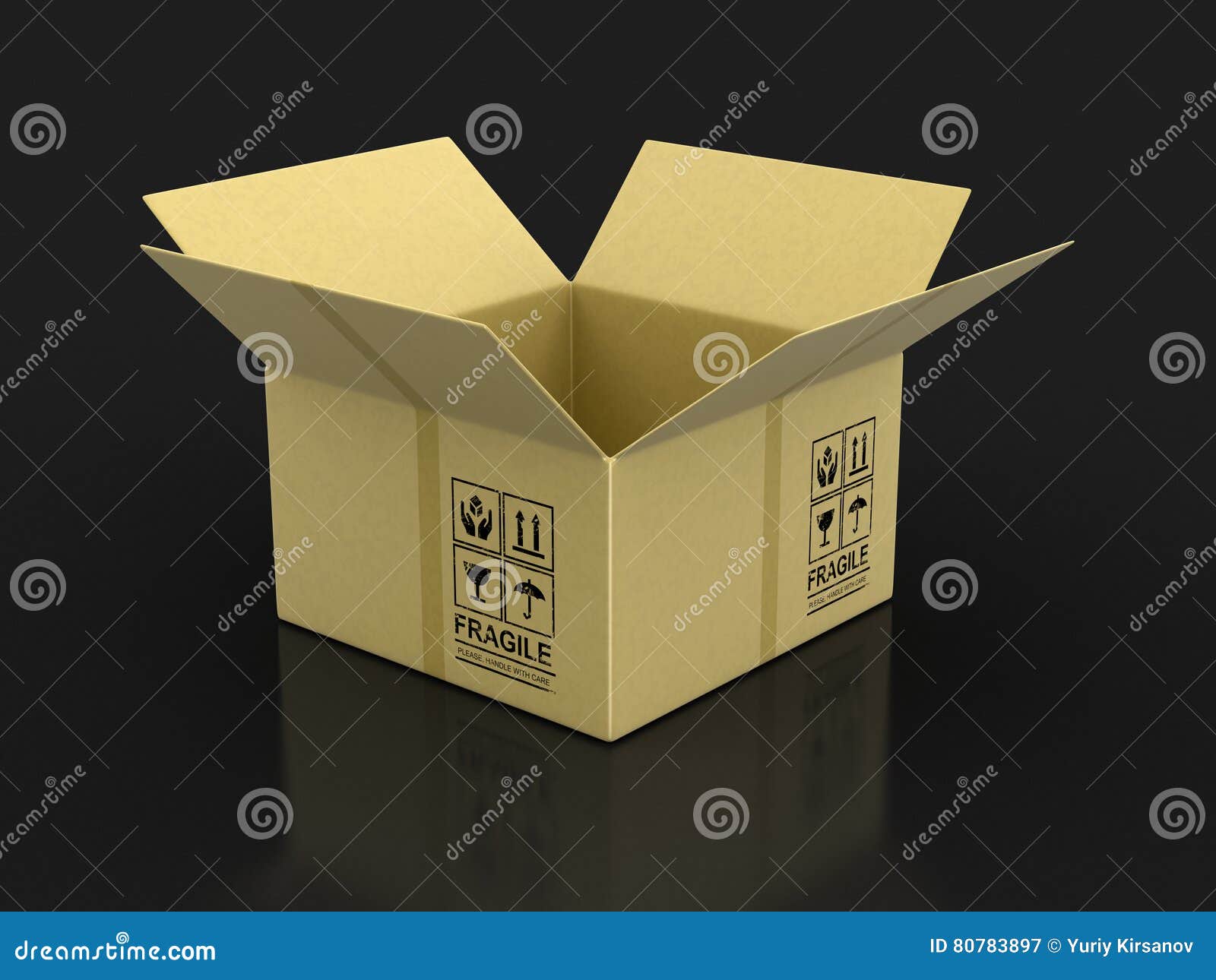 Bild von Open Paket stock abbildung. Illustration von papier - 80783897