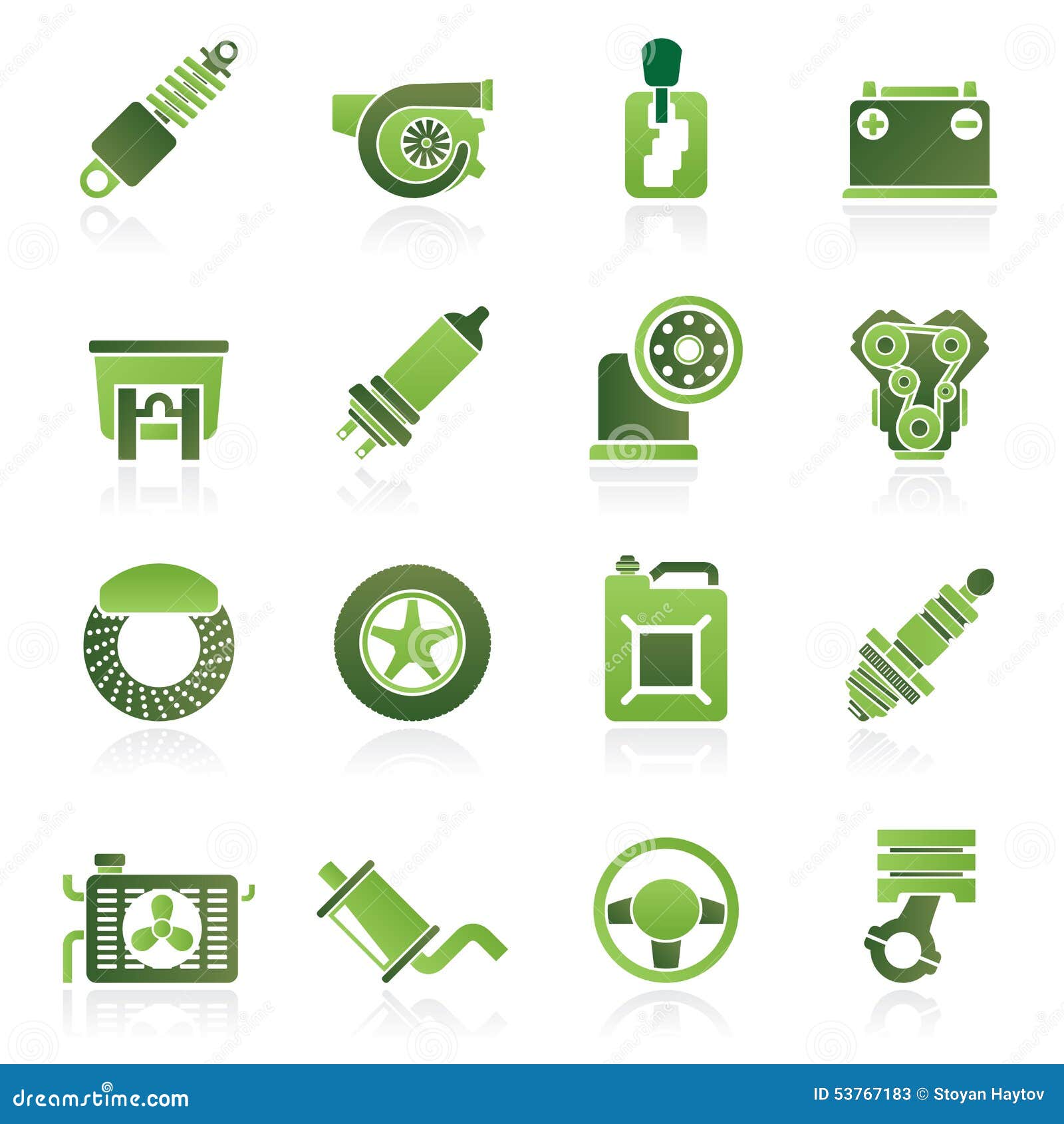 Bildel och servicesymboler vektor illustrationer. Illustration av ...