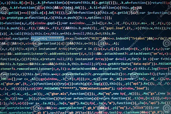 Bildschirm, Der Programmcode Anzeigt Stock Abbildung - Illustration von ...