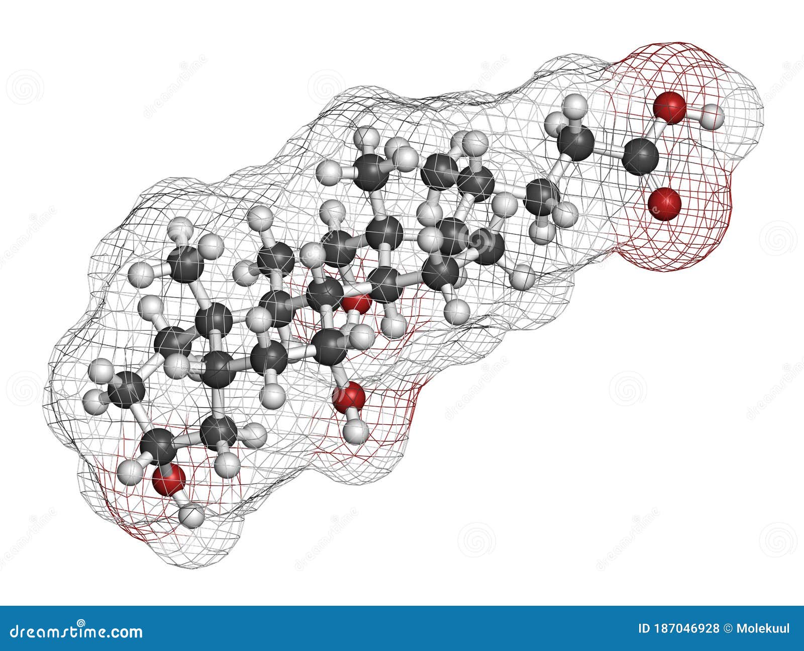 Bile Acid (cholic Acid, Cholate) Molecule. Cholic Acid is the Main Bile ...