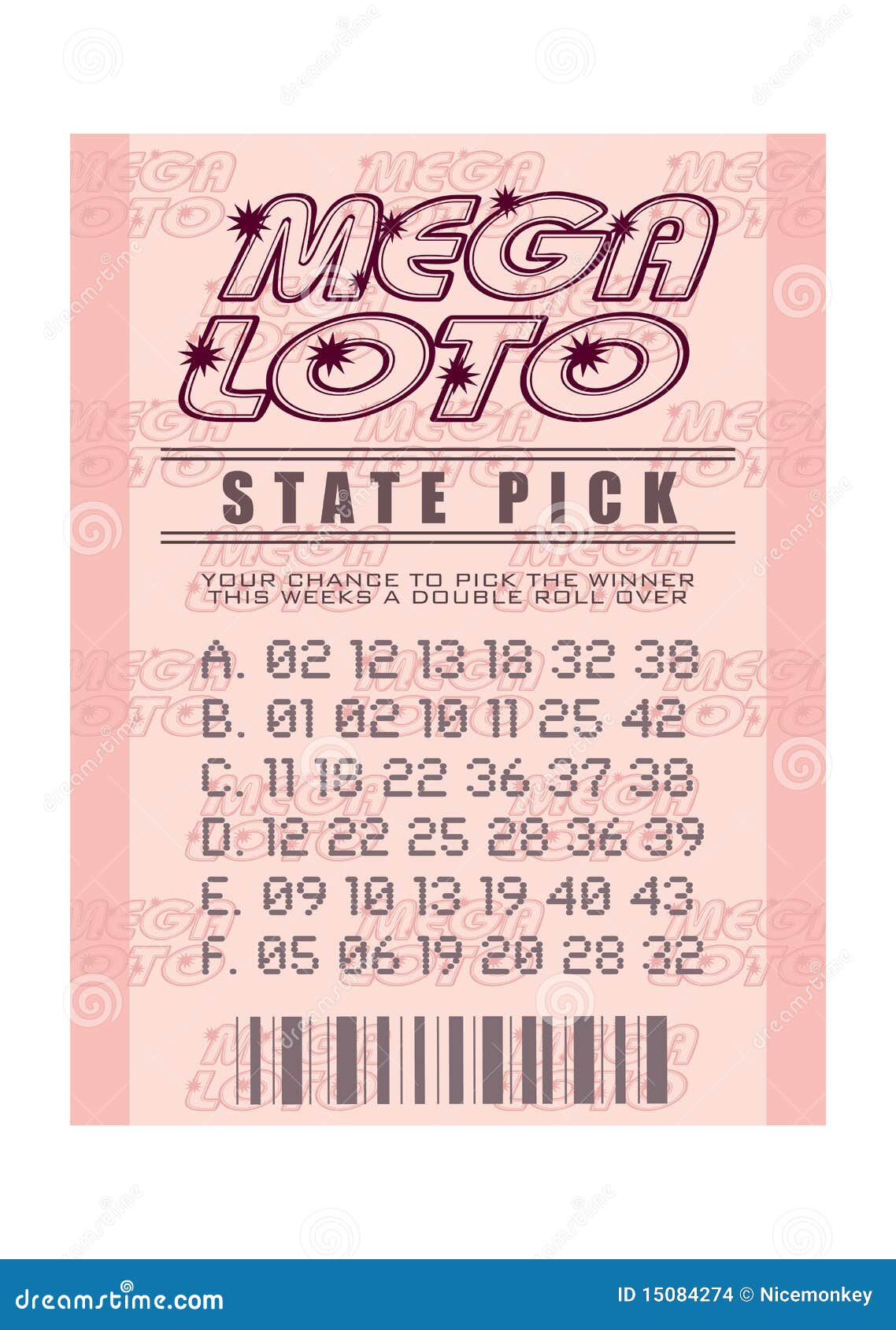 Bilhete da lotaria ilustração do vetor. Ilustração de aposta - 15084274