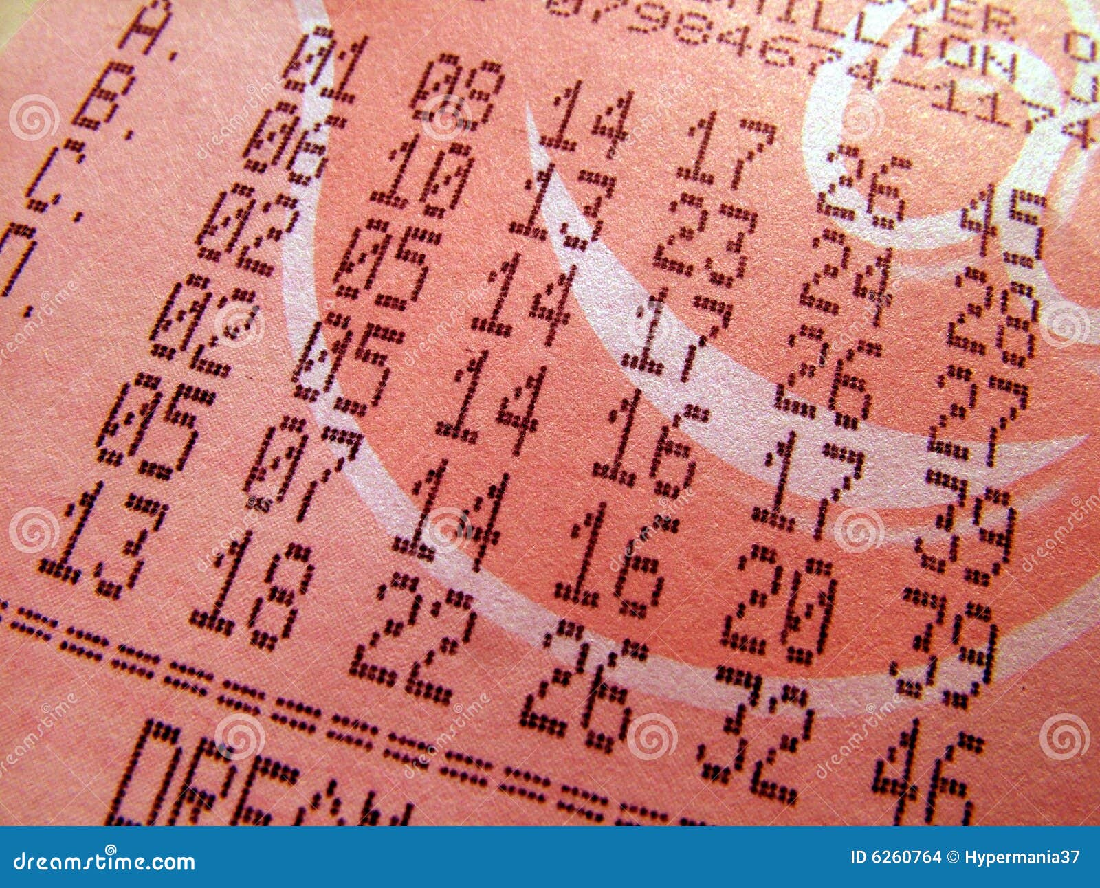 Bilhete da lotaria foto de stock. Imagem de sorte, loto - 6260764