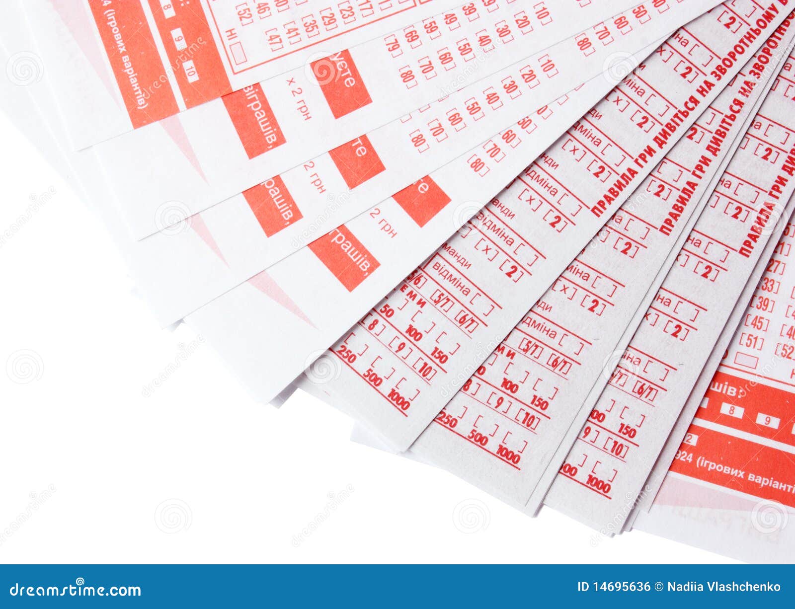 Bilhetes da lotaria foto de stock. Imagem de folha, isolado - 14695636