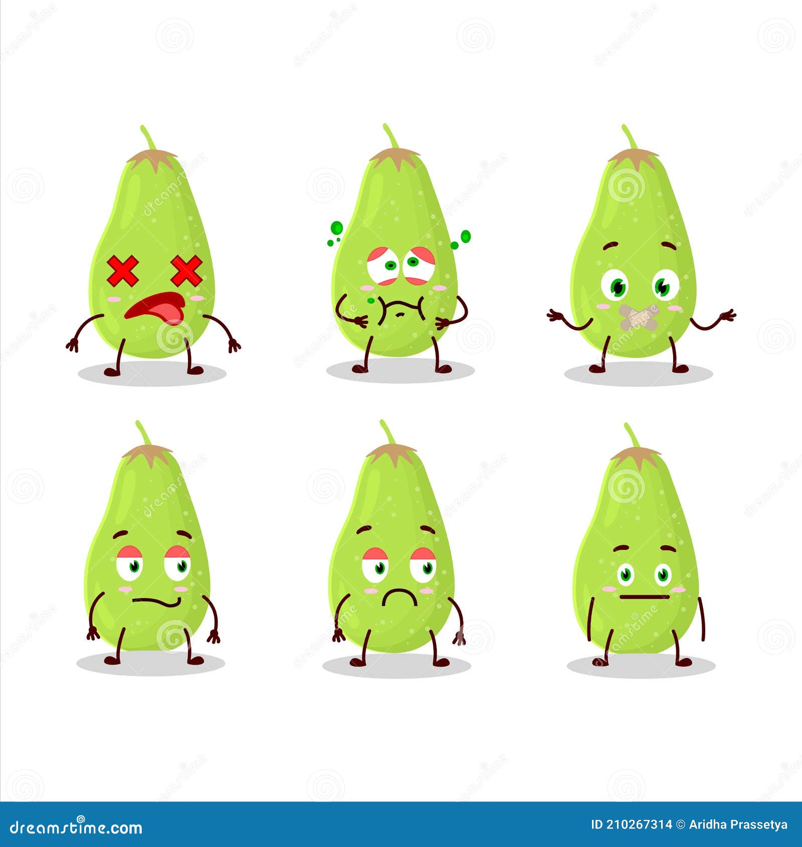 Bilimbi Cartoon in Character with Nope Expression Stock Vector ...