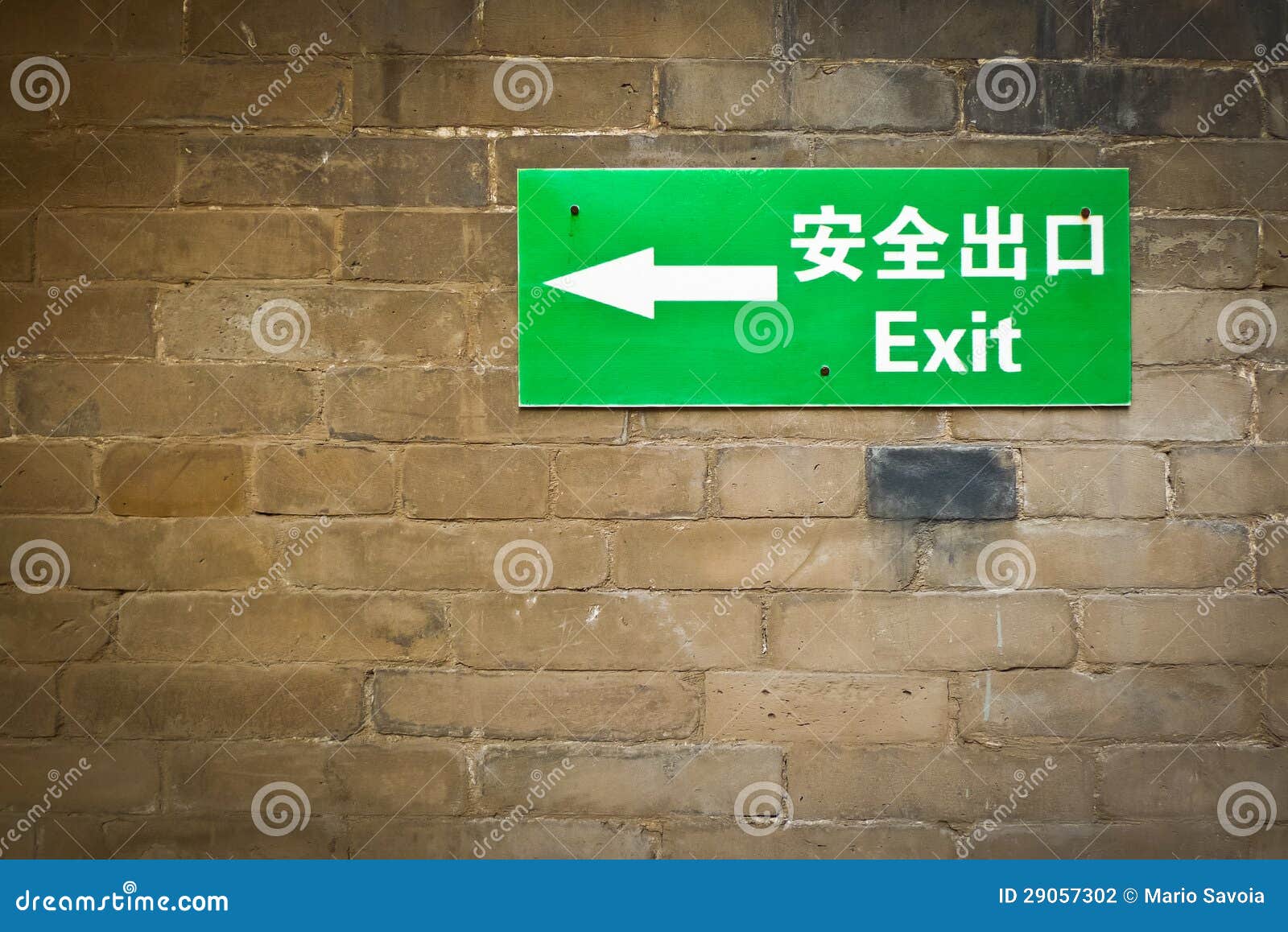Bilingual exit sign stock photo. Image of exit, escape - 29057302