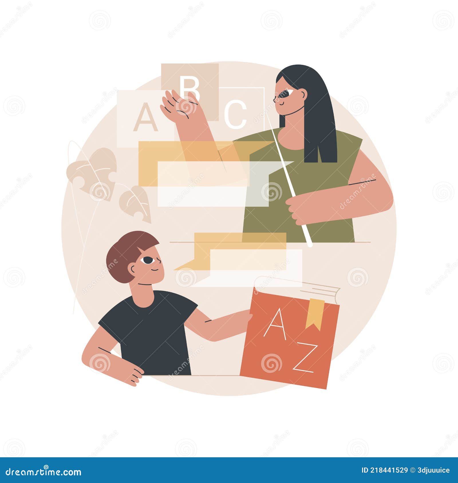 Bilingual Immersion Program In Daycare Isolated Cartoon Vector ...