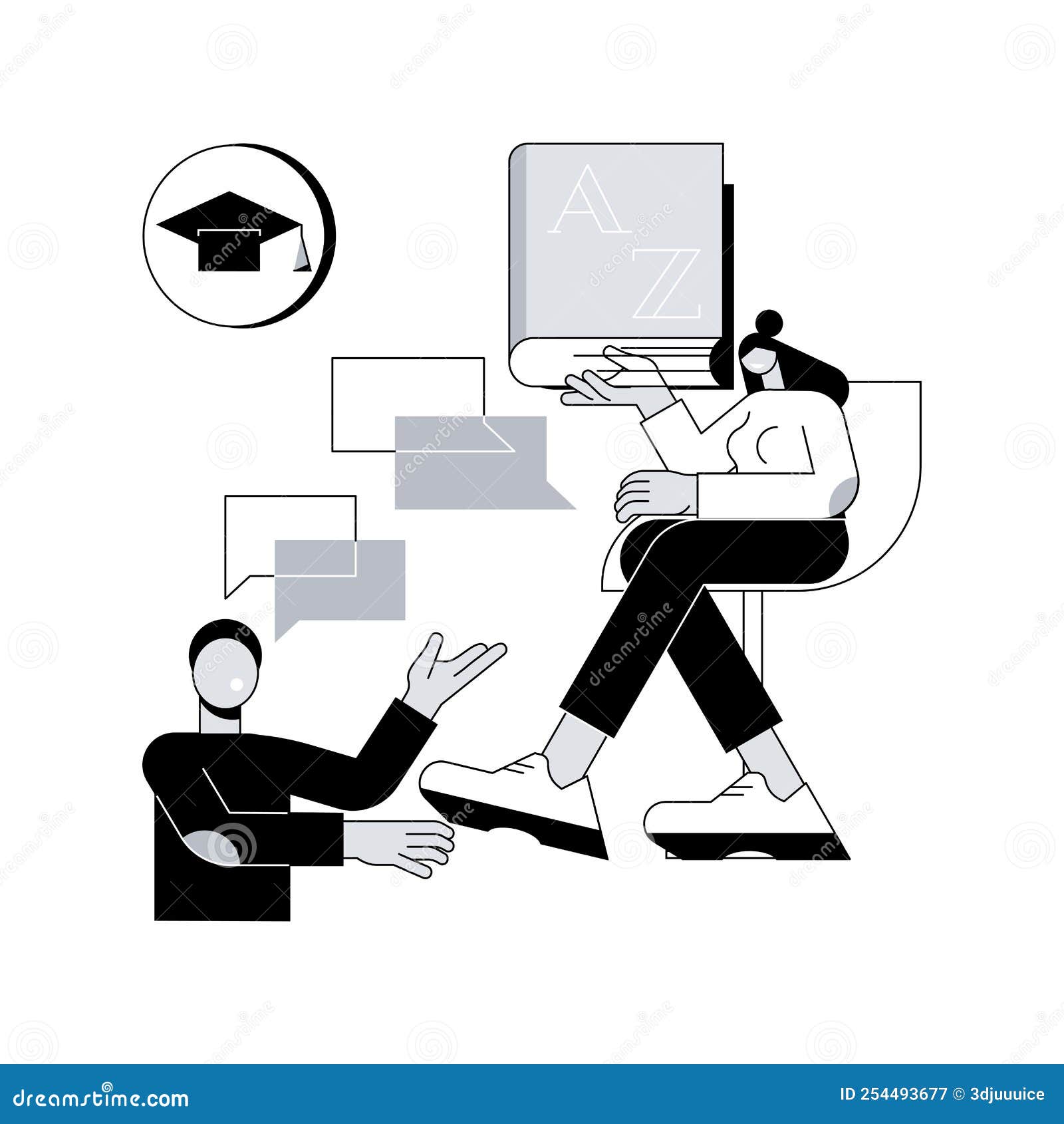 Bilingual Immersion Program In Daycare Isolated Cartoon Vector ...