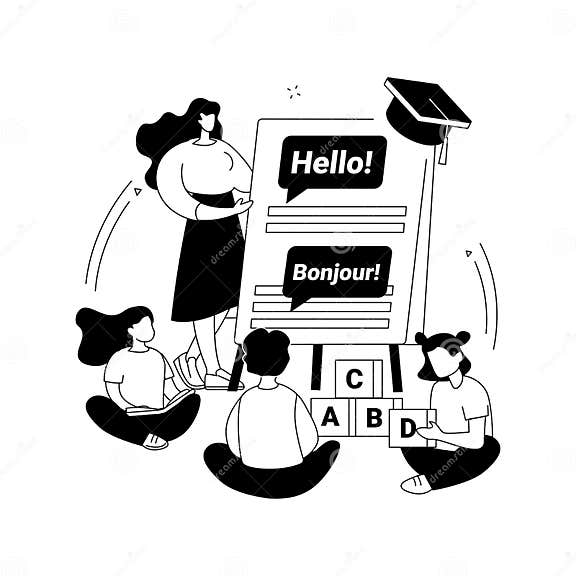 Bilingual Immersion Program Abstract Concept Vector Illustration Stock ...