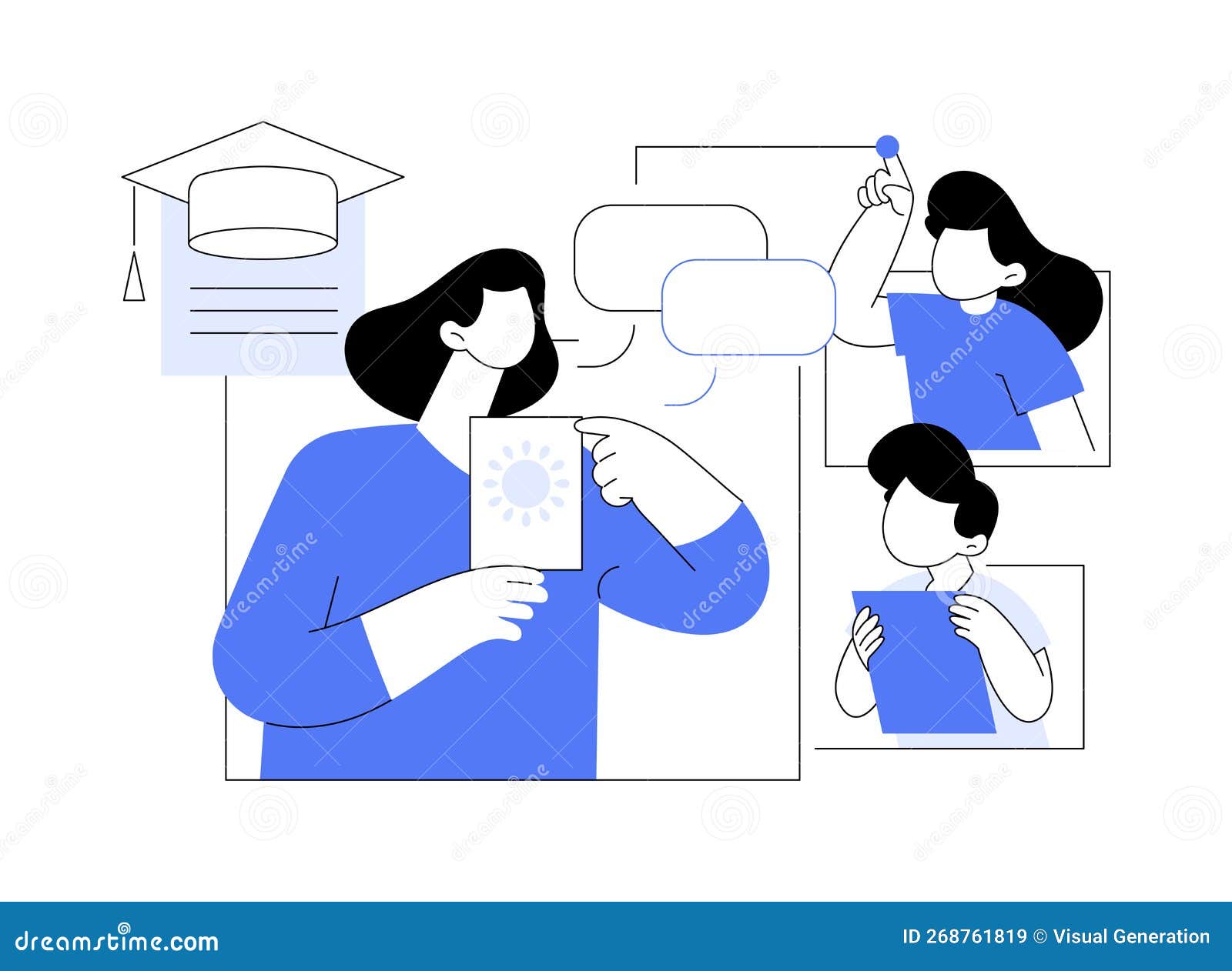 Language Immersion School Isolated Cartoon Vector Illustration Set ...