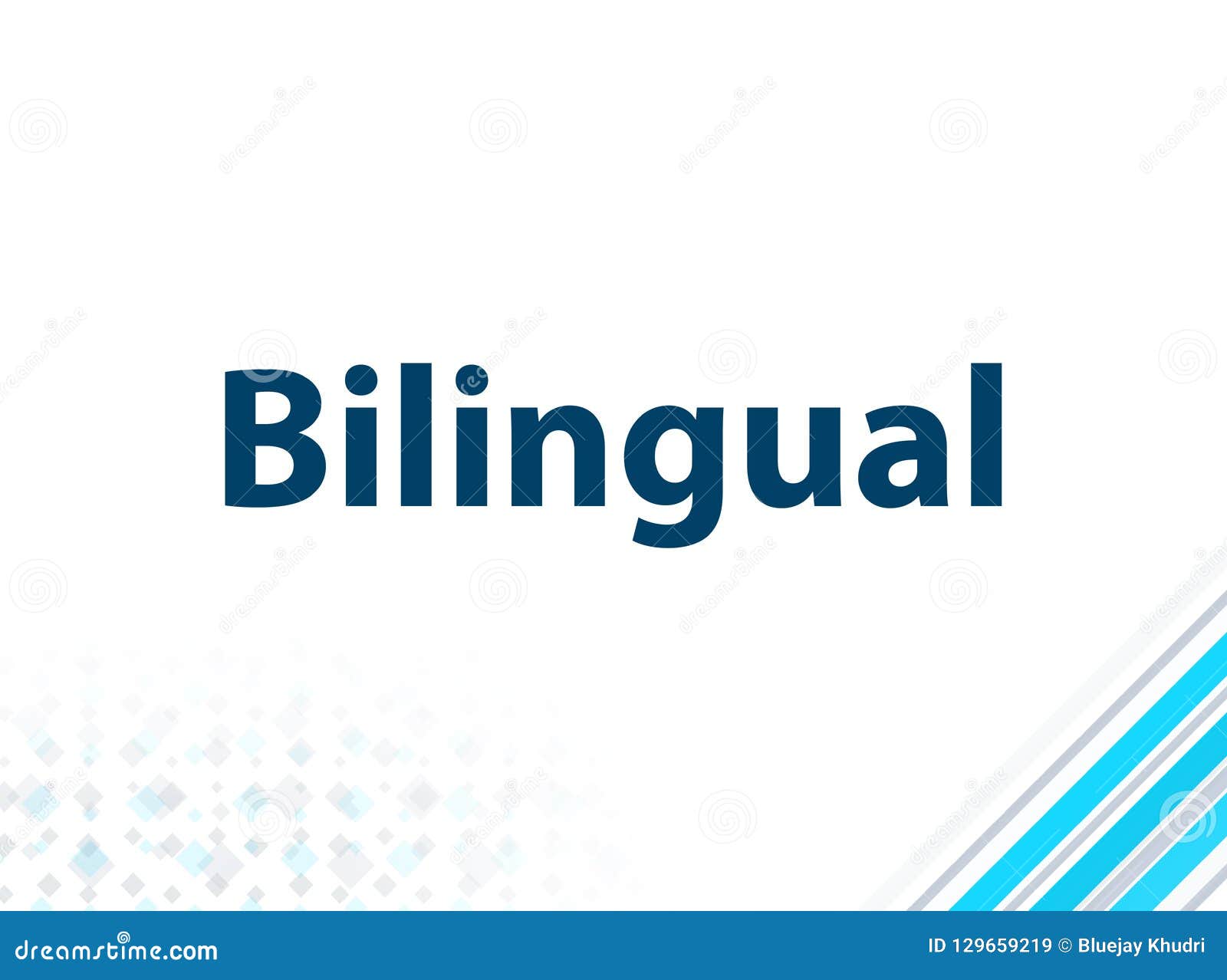 Bilingual Modern Flat Design Blue Abstract Background Stock ...