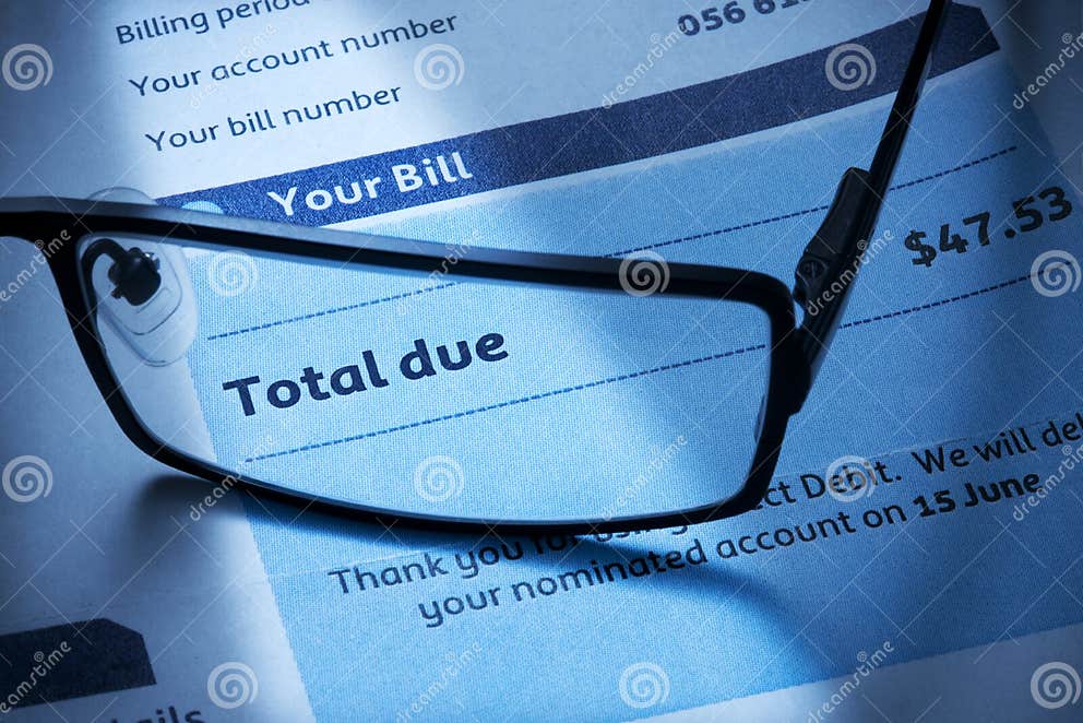 Bill Account Invoice Statement Due Stock Photo - Image of bills ...