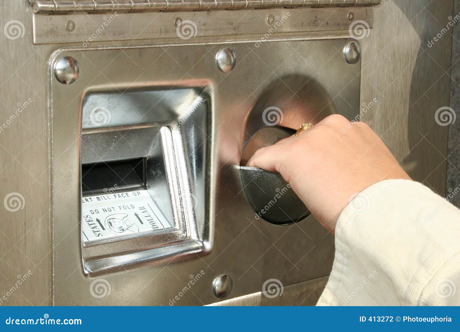 Bill Change Machine stock photo. Image of finance, insert - 413272