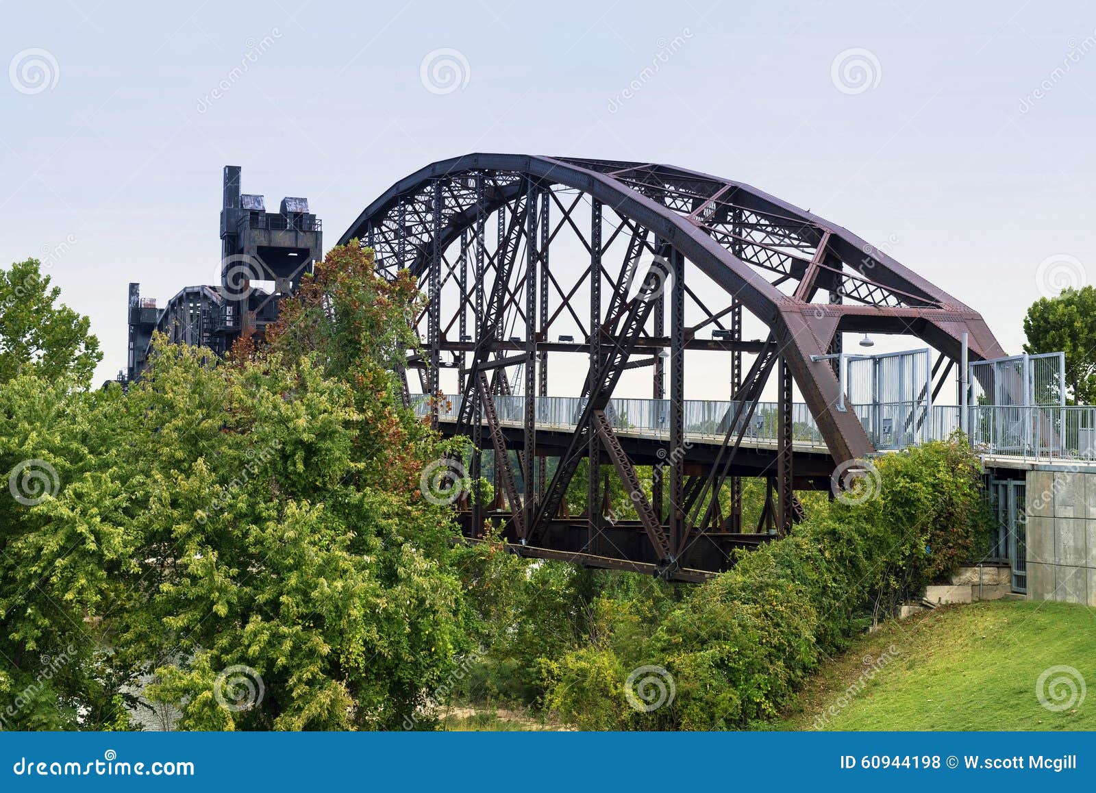 Bill Clinton Bridge. stock photo. Image of walkway, river - 60944198