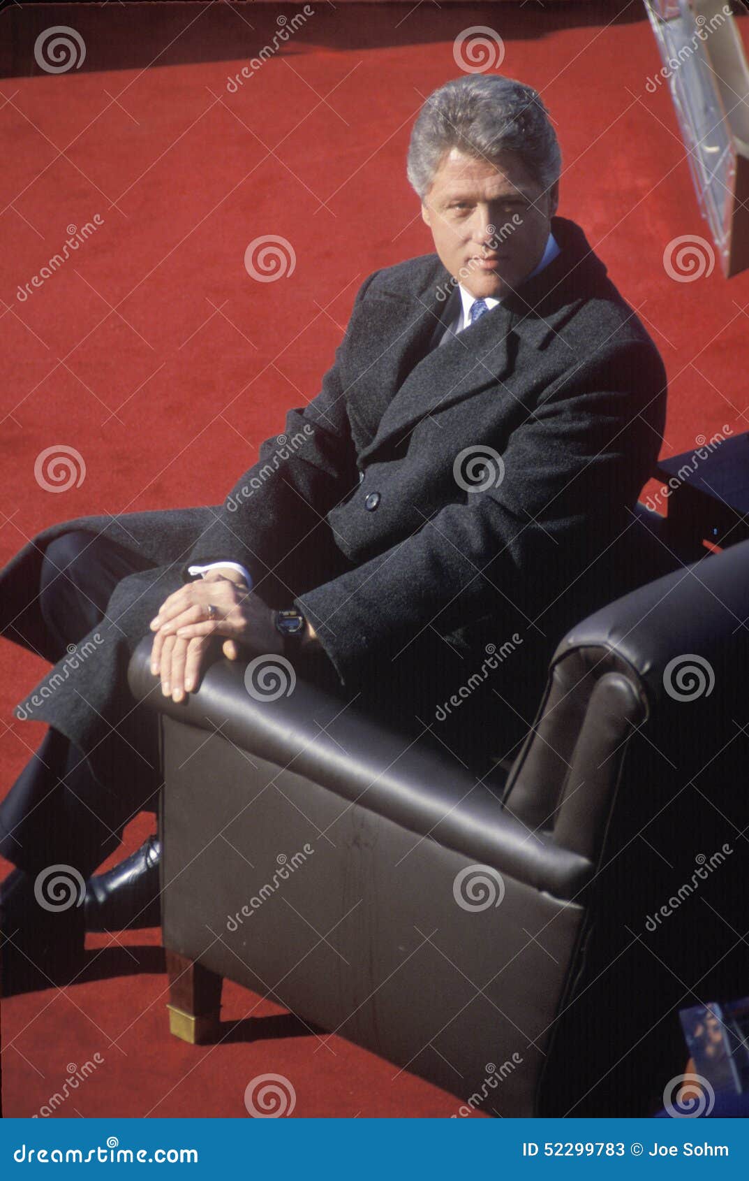 Bill Clinton, 42nd President, on Inauguration Day 1993, Washington, DC ...