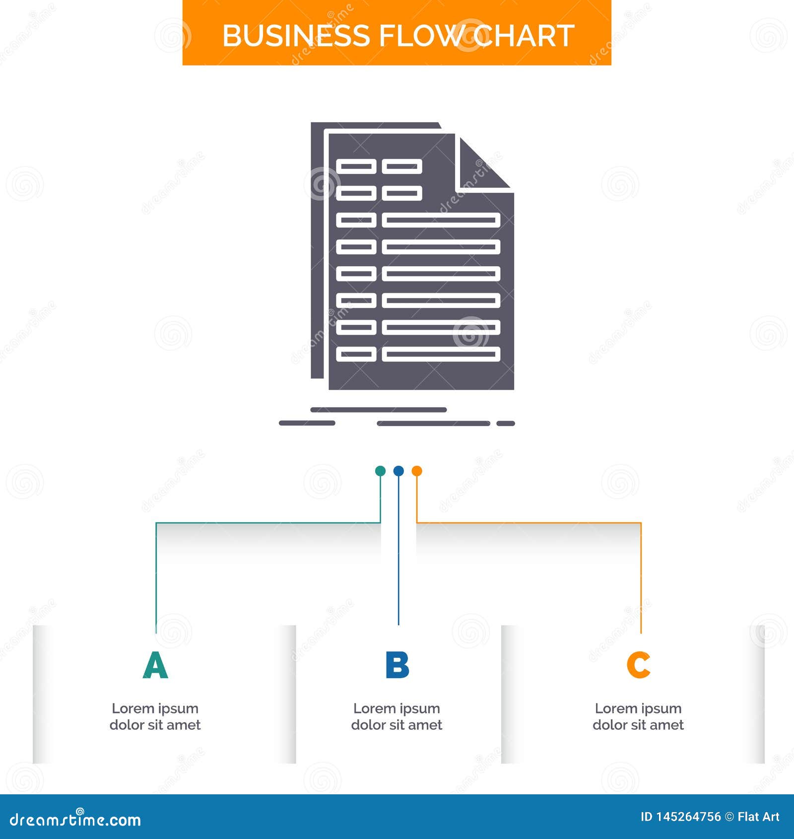 Bill, Excel, File, Invoice, Statement Business Flow Chart Design with 3 ...