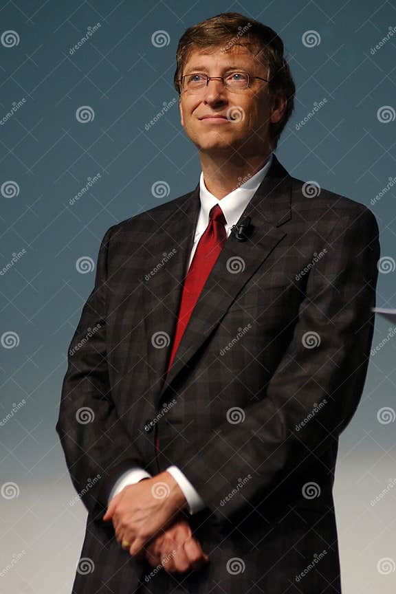Bill gates editorial image. Image of glasses, smile, speech - 18233040