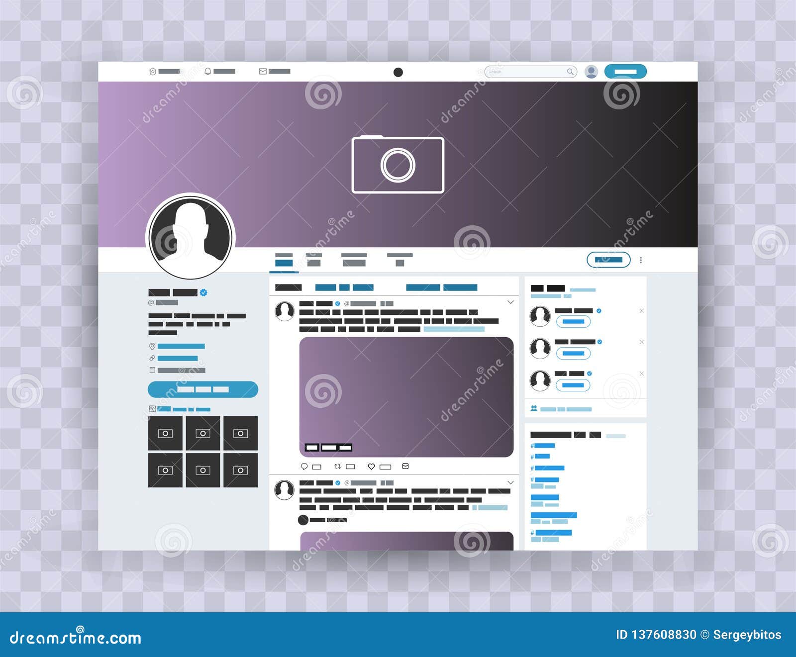 Twitter Post Template Stock Illustrations – 422 Twitter Post Template ...