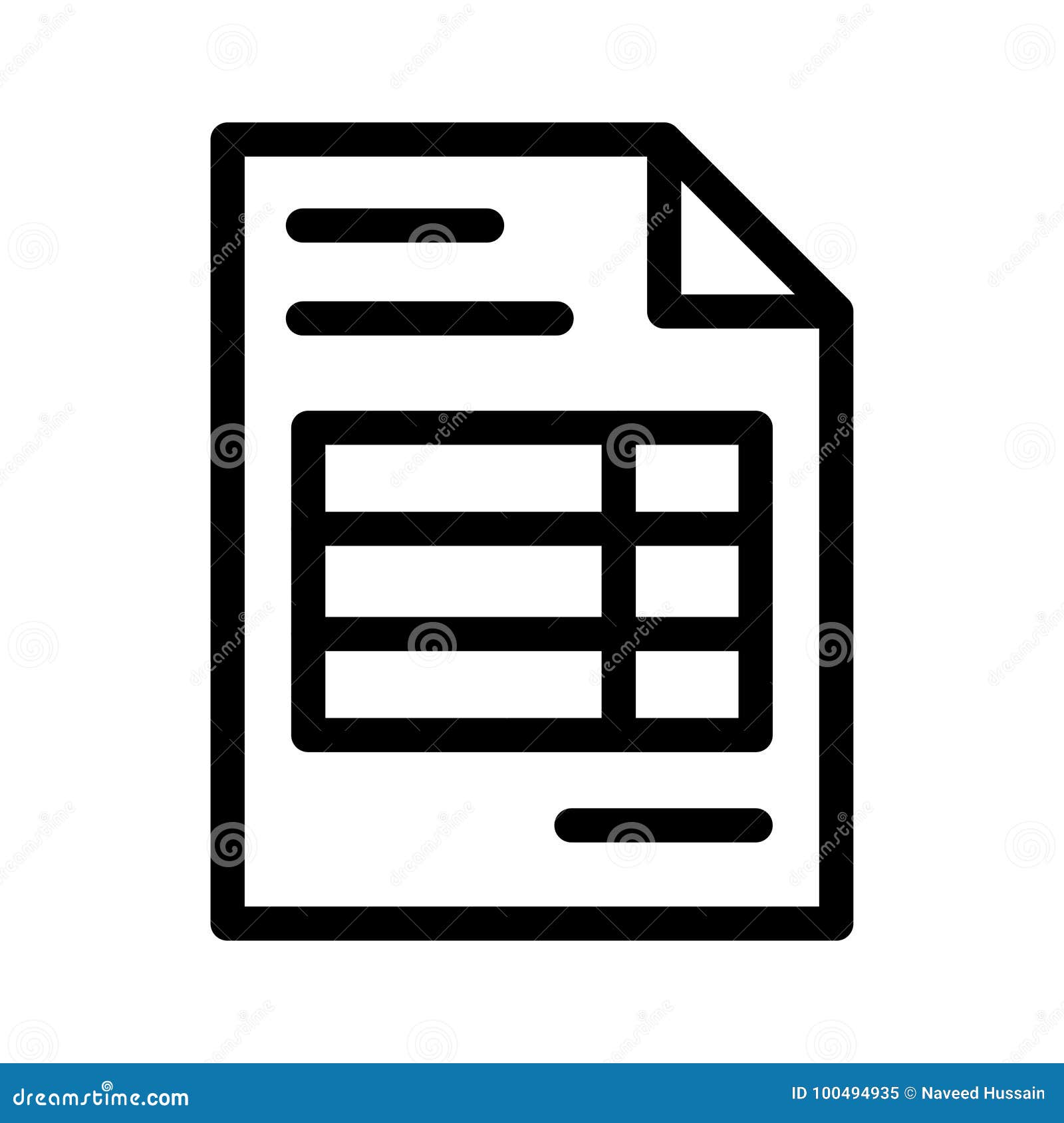 Bill icon stock vector. Illustration of invoice, statement - 100494935
