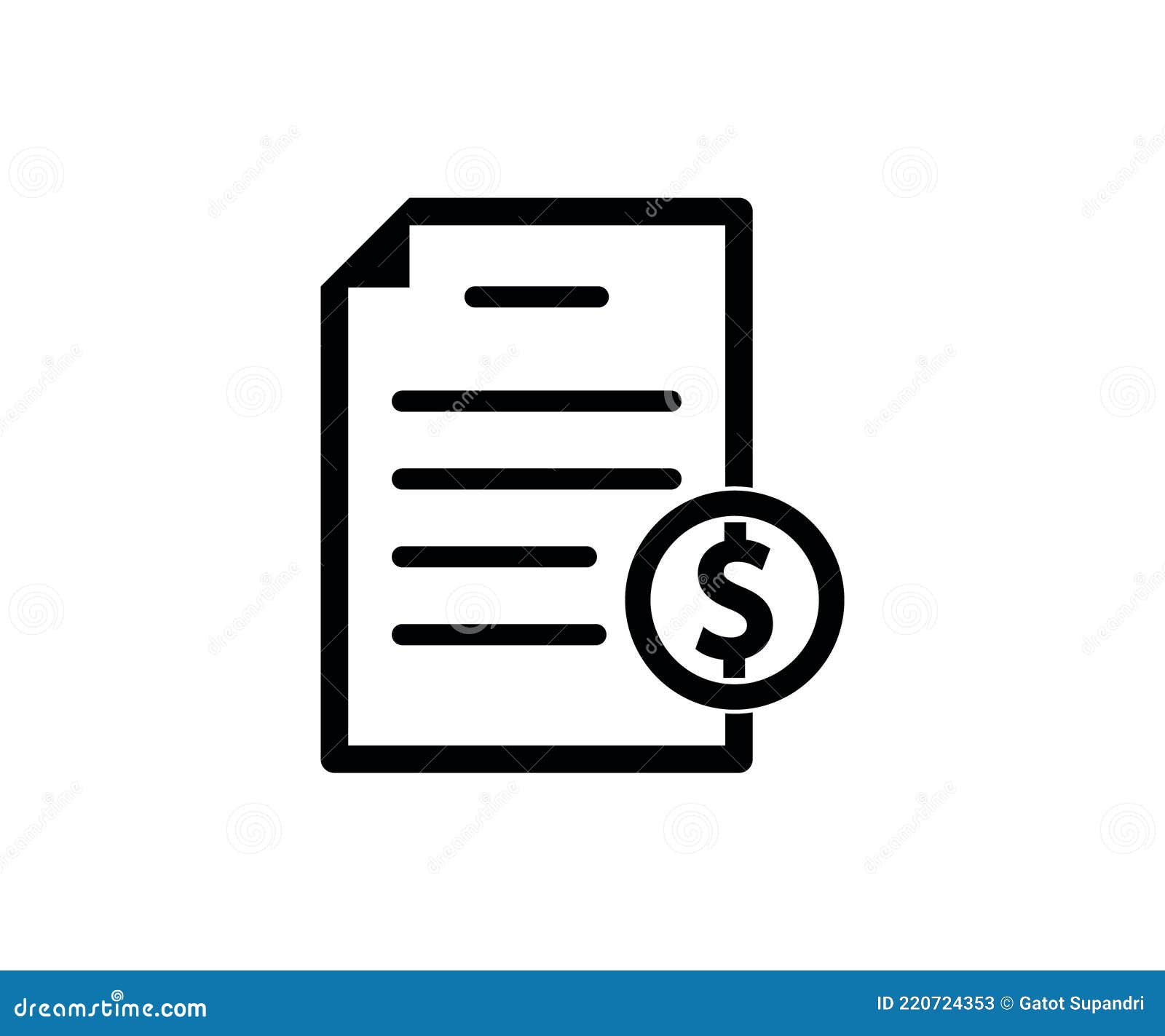 Bill Icon Vector Logo Design Template Stock Vector - Illustration of ...