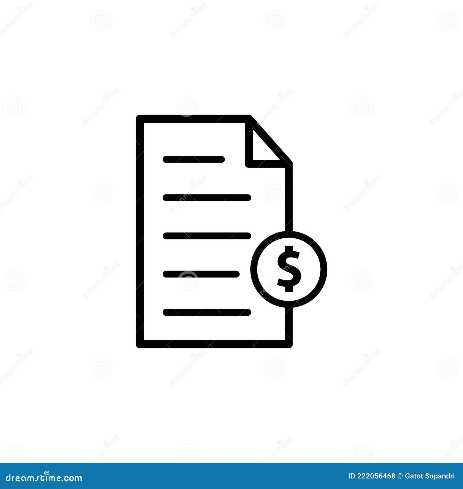 Bill Icon Vector Logo Design Template Stock Vector - Illustration of ...