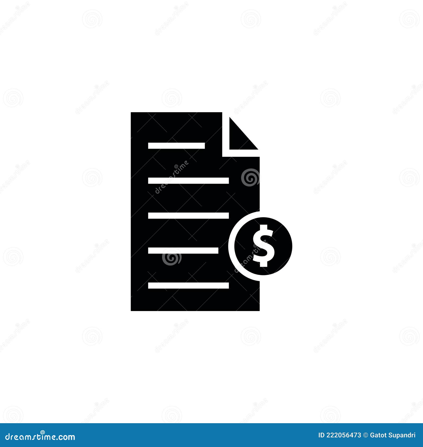 Bill Icon Vector Logo Design Template Stock Vector - Illustration of ...
