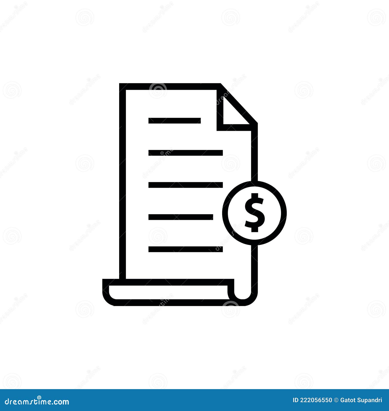 Bill Icon Vector Logo Design Template Stock Vector - Illustration of ...