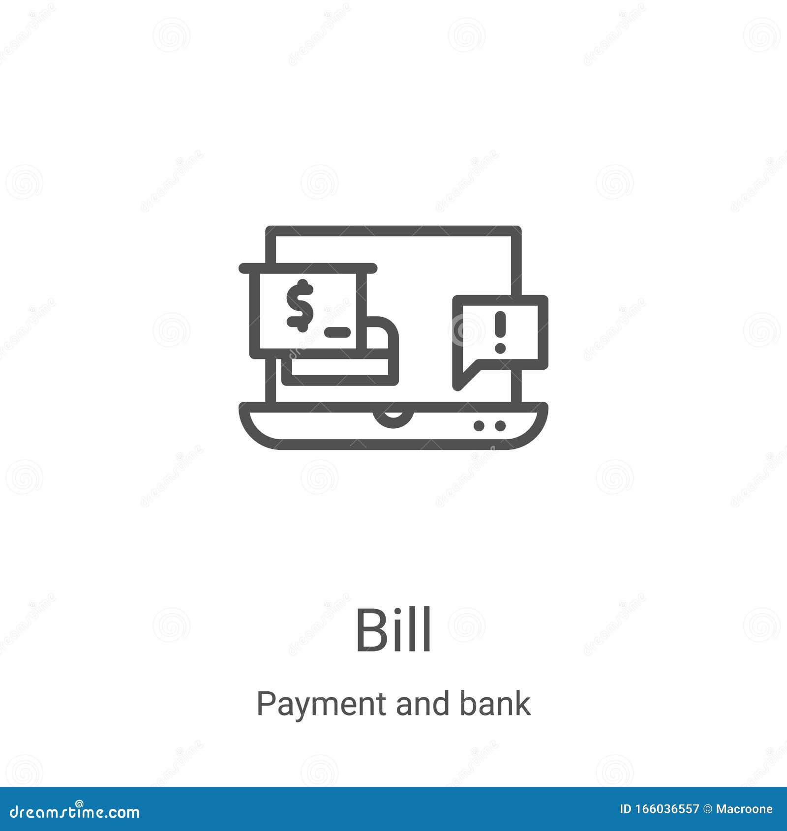 Bill Icon Vector from Payment and Bank Collection. Thin Line Bill ...