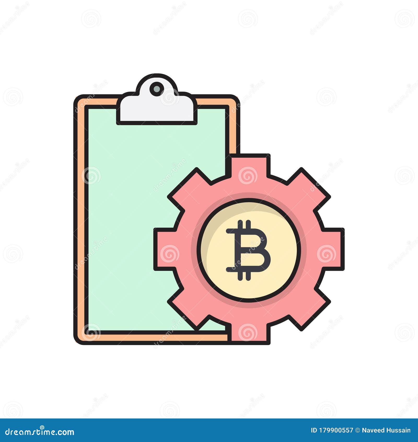 Bill Vector Flat Color Icon Stock Illustration - Illustration of baht ...