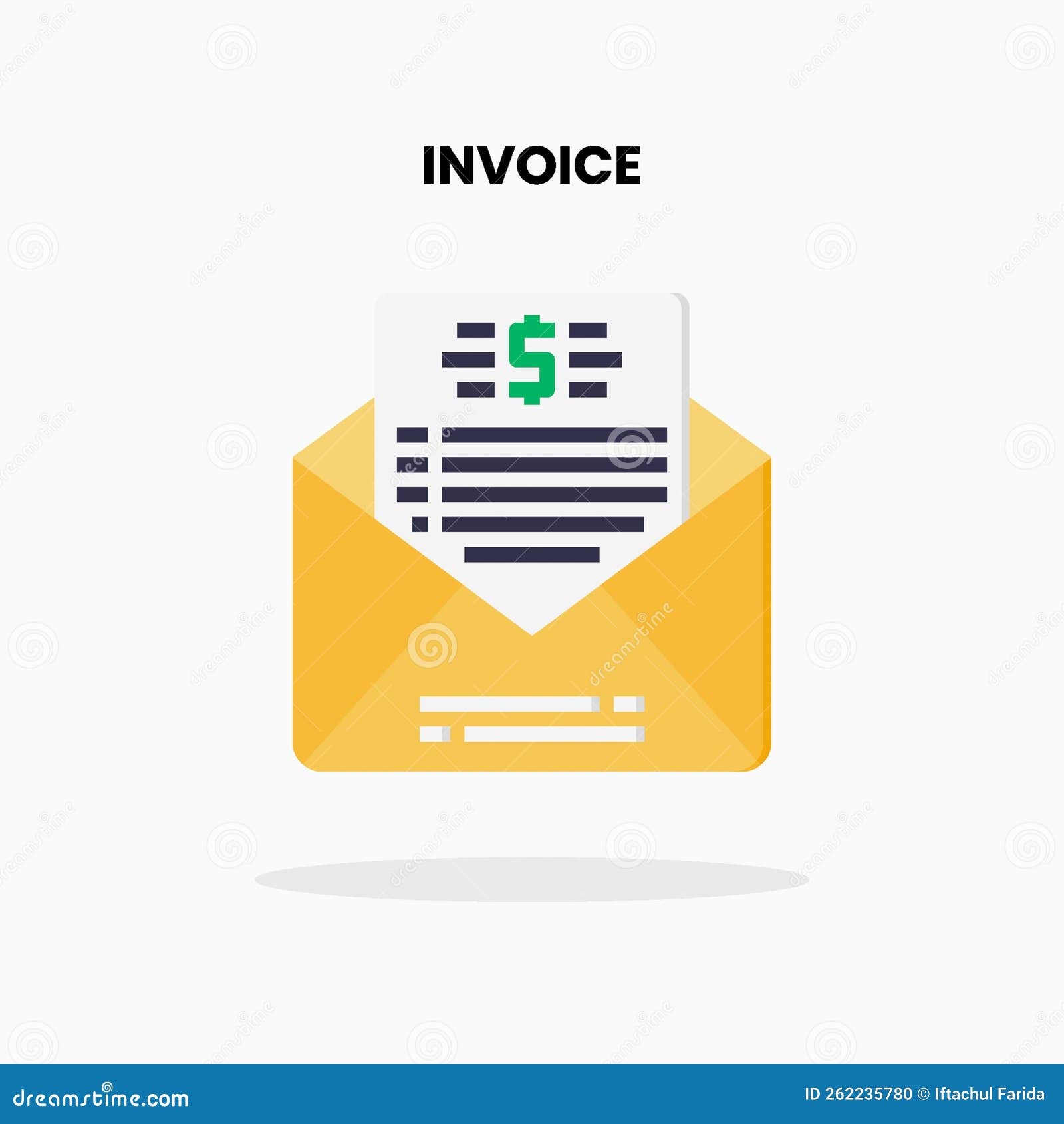 Invoice Flat Clipart Vector Illustration | CartoonDealer.com #235120608