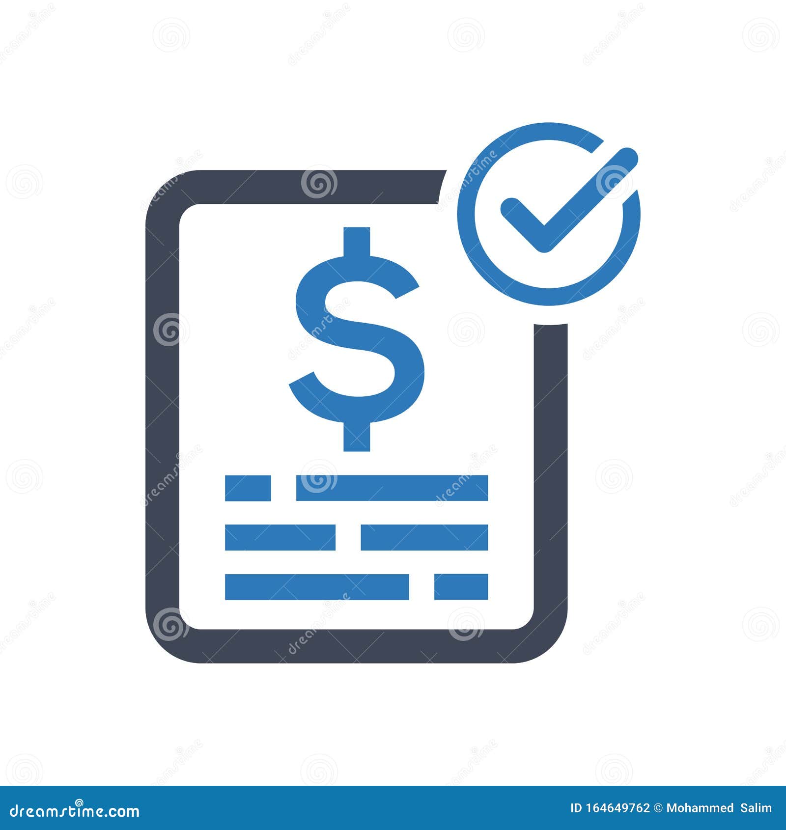 Bill Paid Icon Cartoon Vector | CartoonDealer.com #120048037