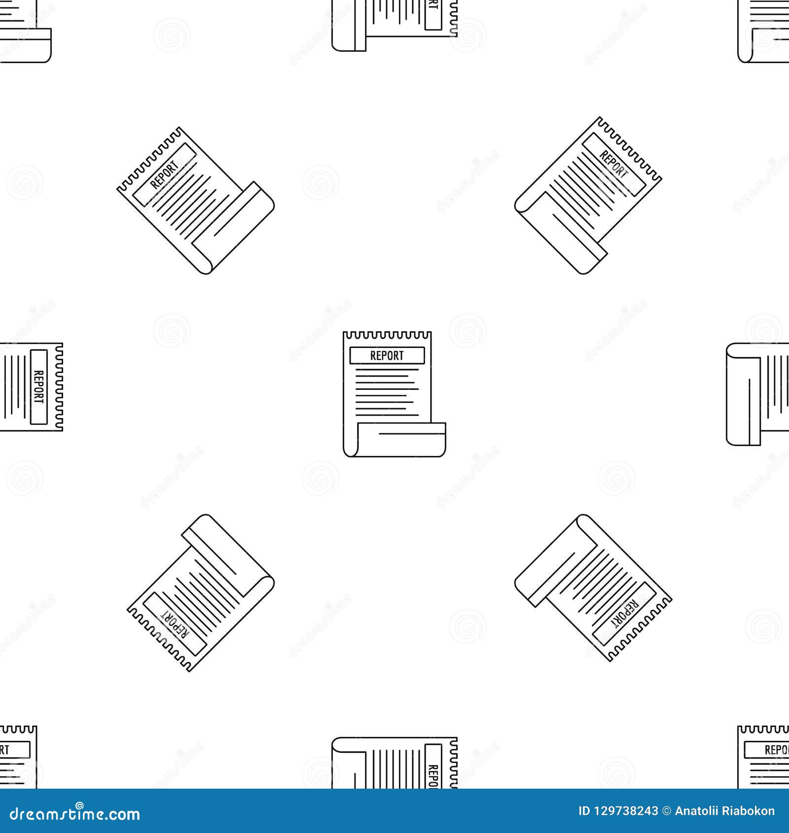 Bill Paper Report Pattern Seamless Vector Stock Vector - Illustration ...