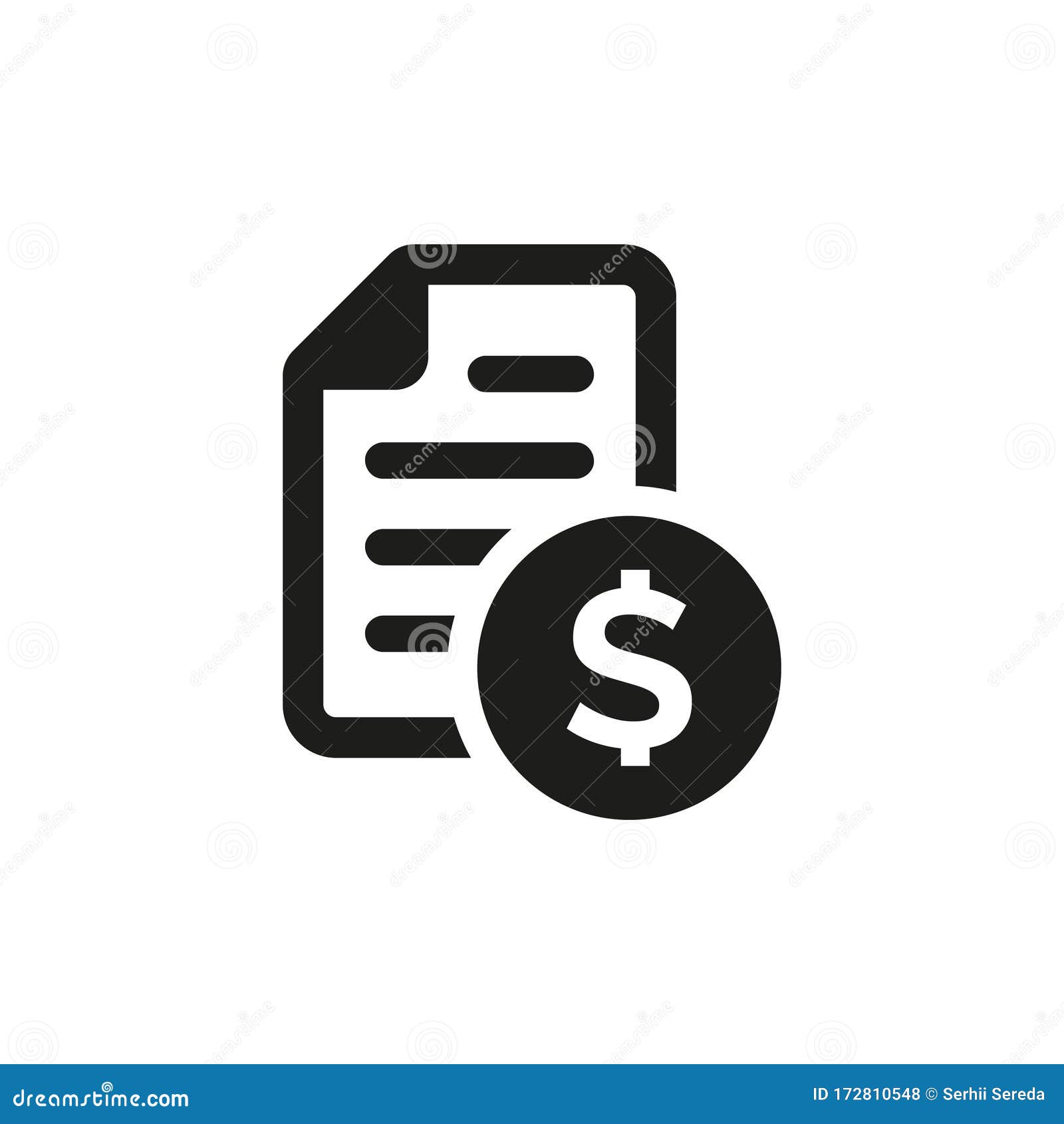 Bill Payment Icon on White Background Stock Illustration - Illustration ...
