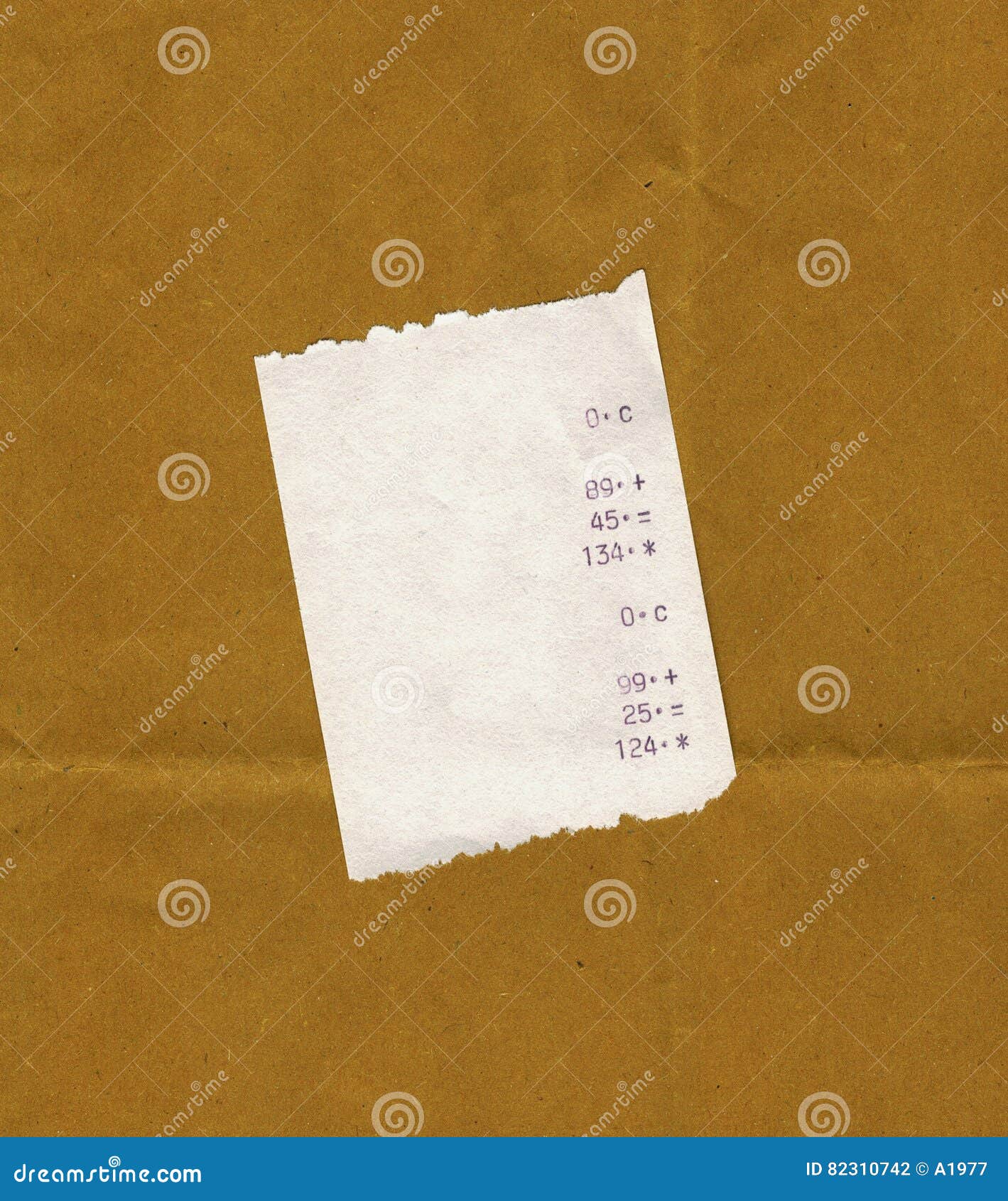 Bill or receipt stock photo. Image of calculate, finance - 82310742