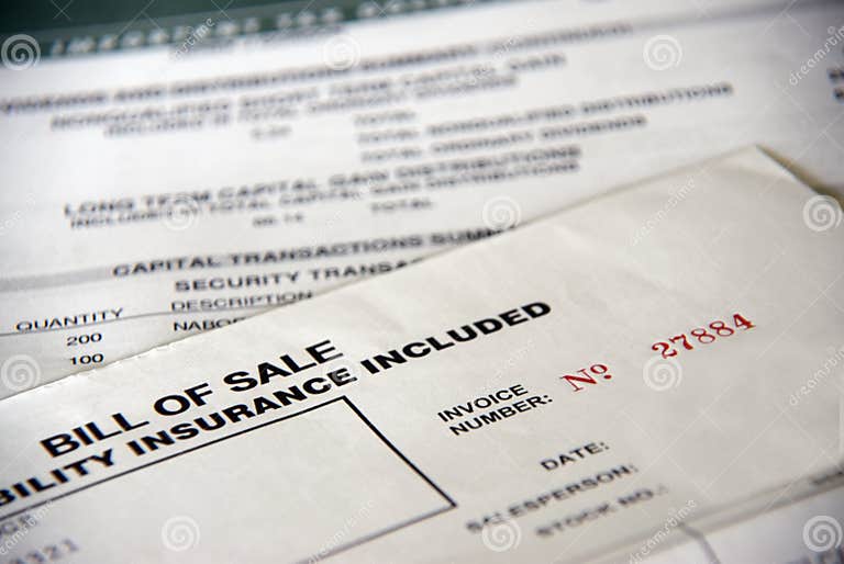 Bill of Sale stock image. Image of invoice, corporation - 2563469