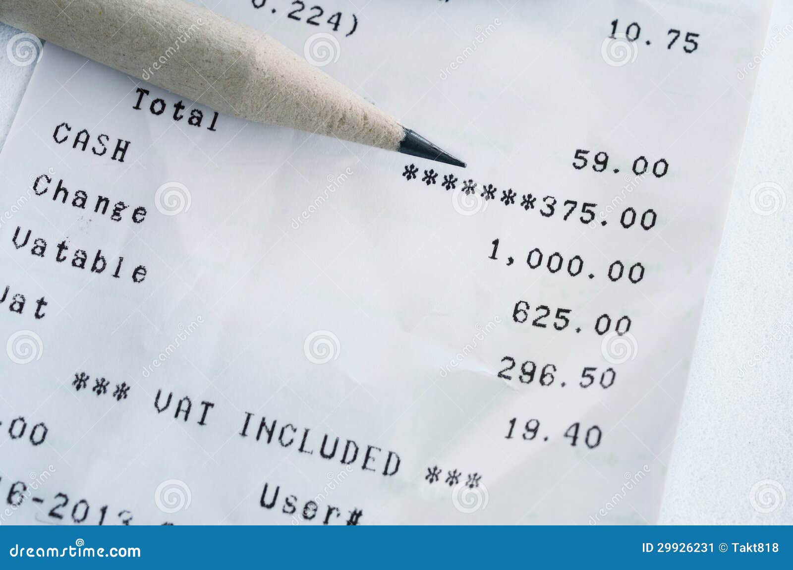 Bill Shopping List and Pencil Stock Image - Image of cash, home: 29926231