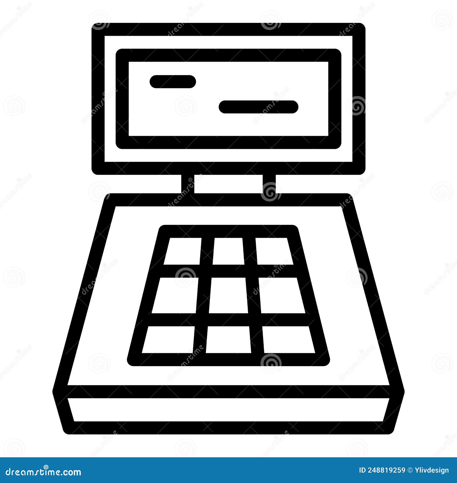 Bill System Icon Outline Vector. Cash Machine Stock Illustration ...