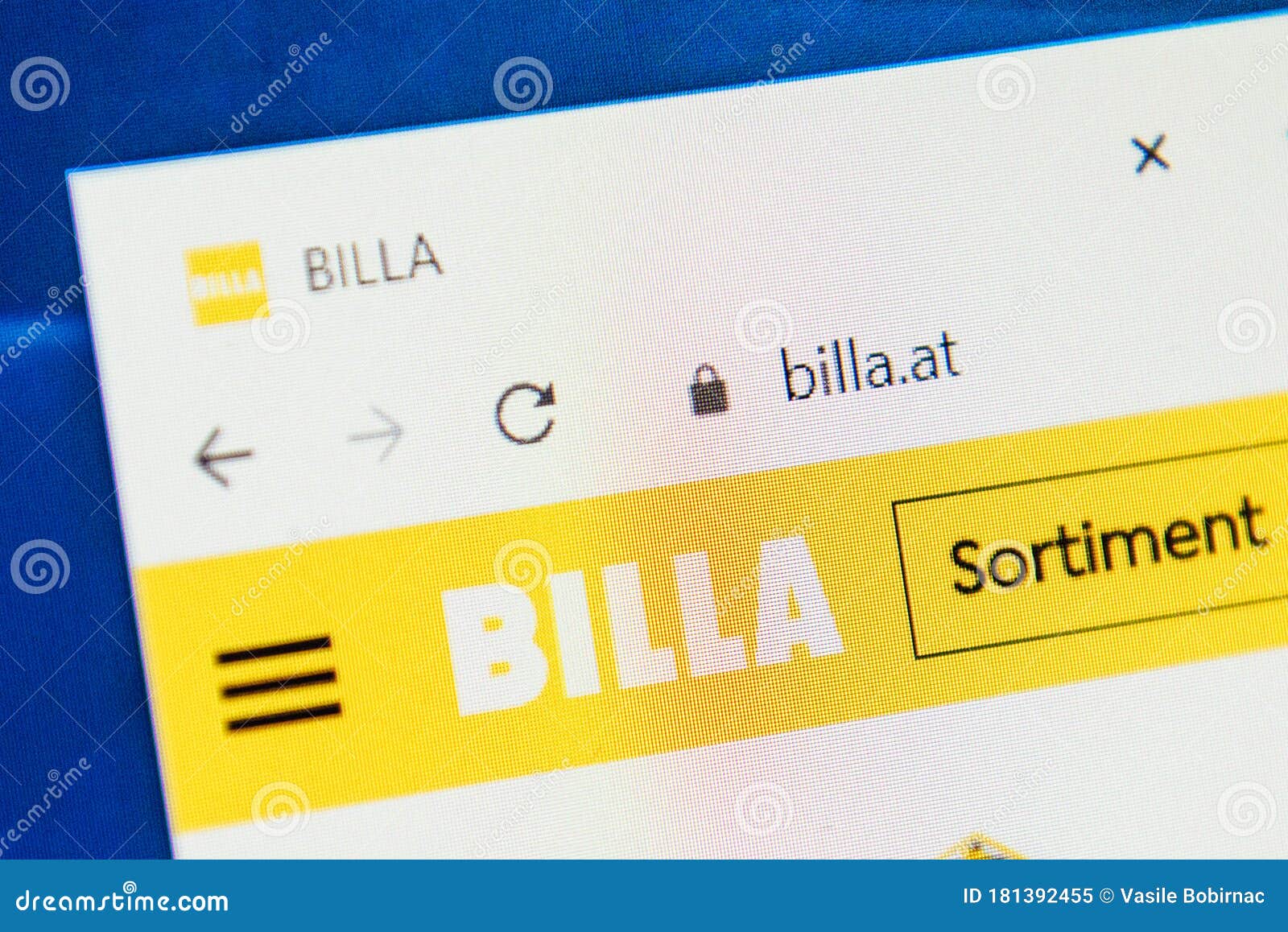 Billa Web Site. Selective Focus. Editorial Image - Image of focus ...