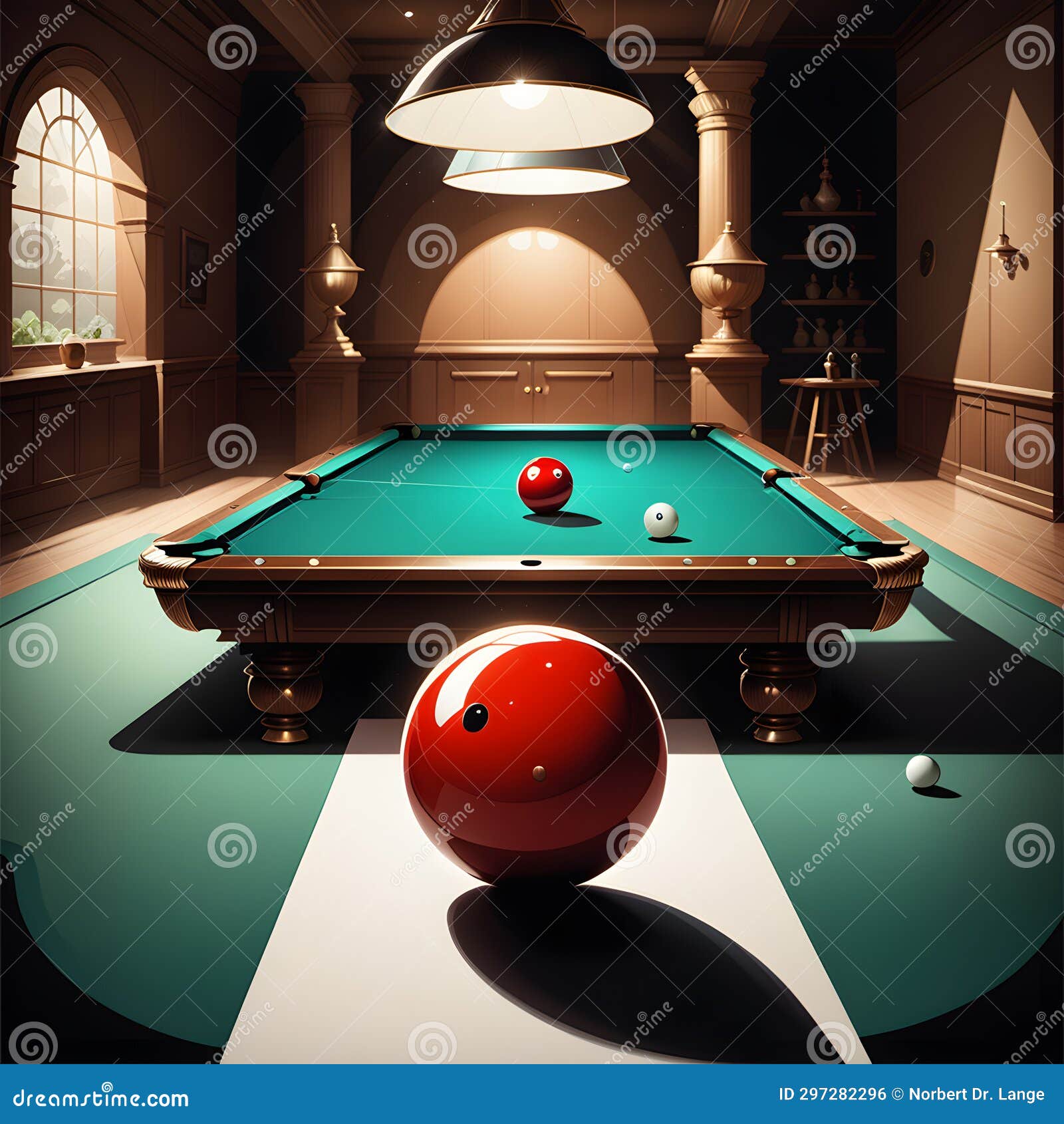Billard game, AI-generatet stock photo. Image of carom - 297282296