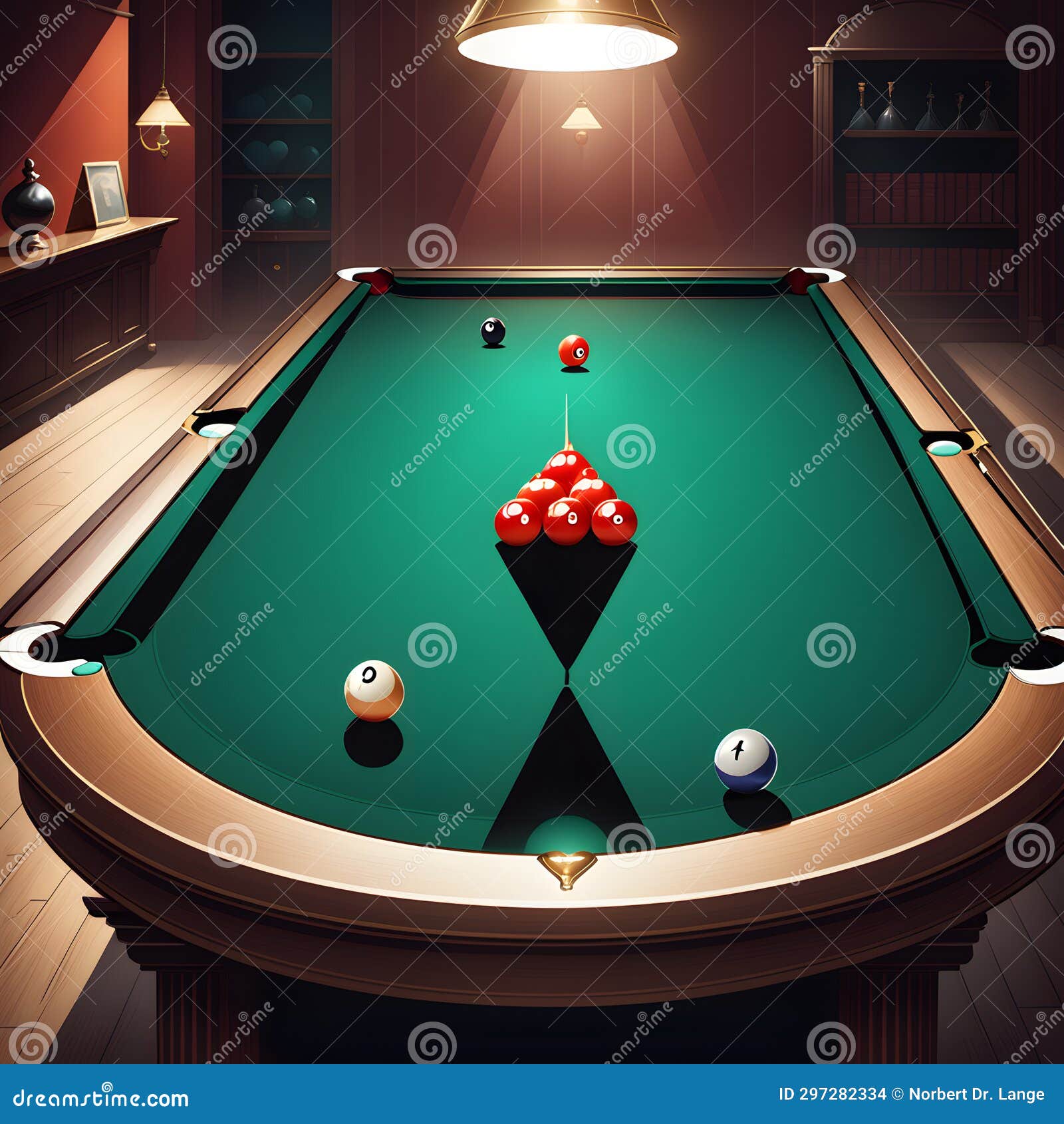 Billard game, AI-generatet stock photo. Image of sport - 297282334