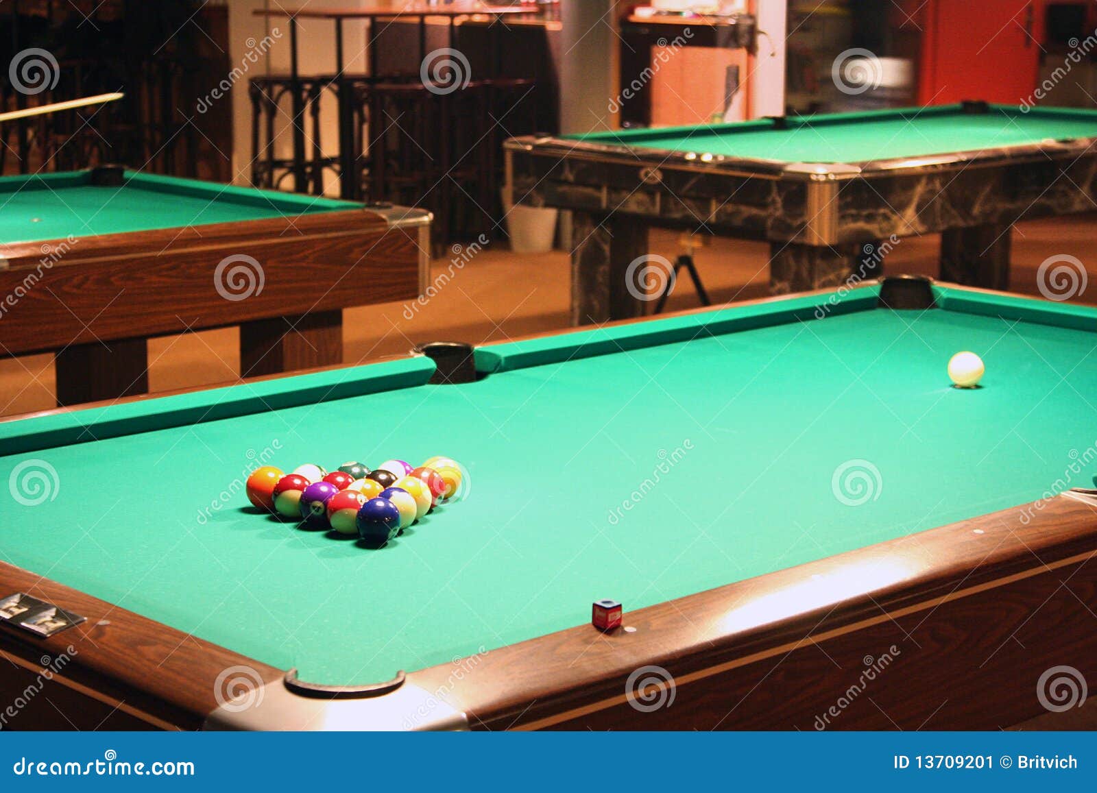 Billard pool table stock image. Image of club, fabric - 13709201
