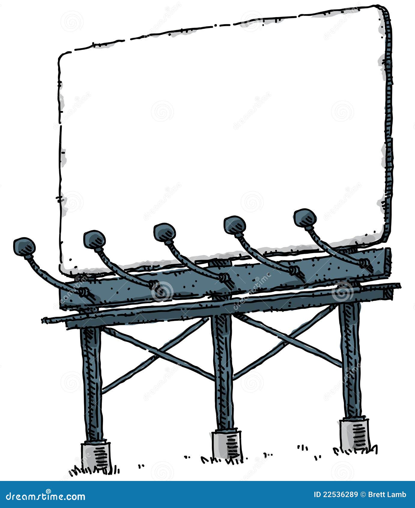 Cartoon Roadside Billboard Sign