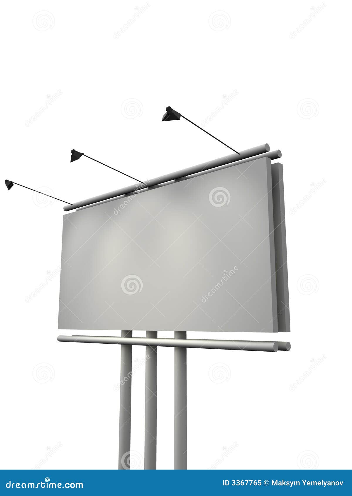 Billboard. 3d stock illustration. Illustration of blue - 3367765
