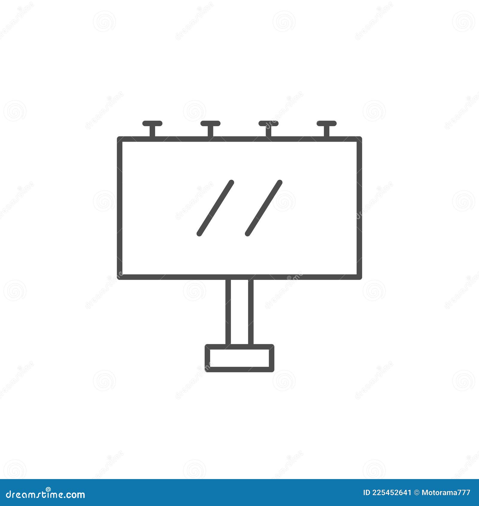 Billboard Advertisement Line Outline Icon Stock Vector - Illustration ...