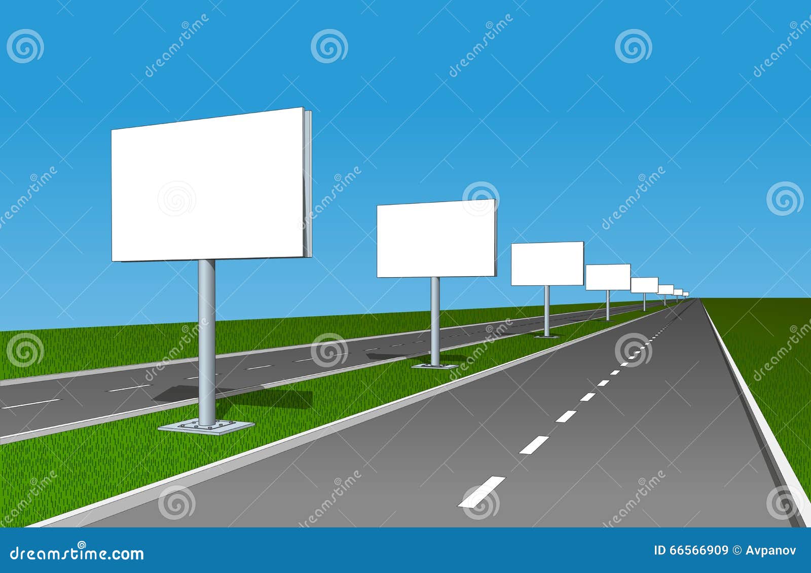 Billboard Advertising Board Poster Placard Banner Set Stock Vector ...